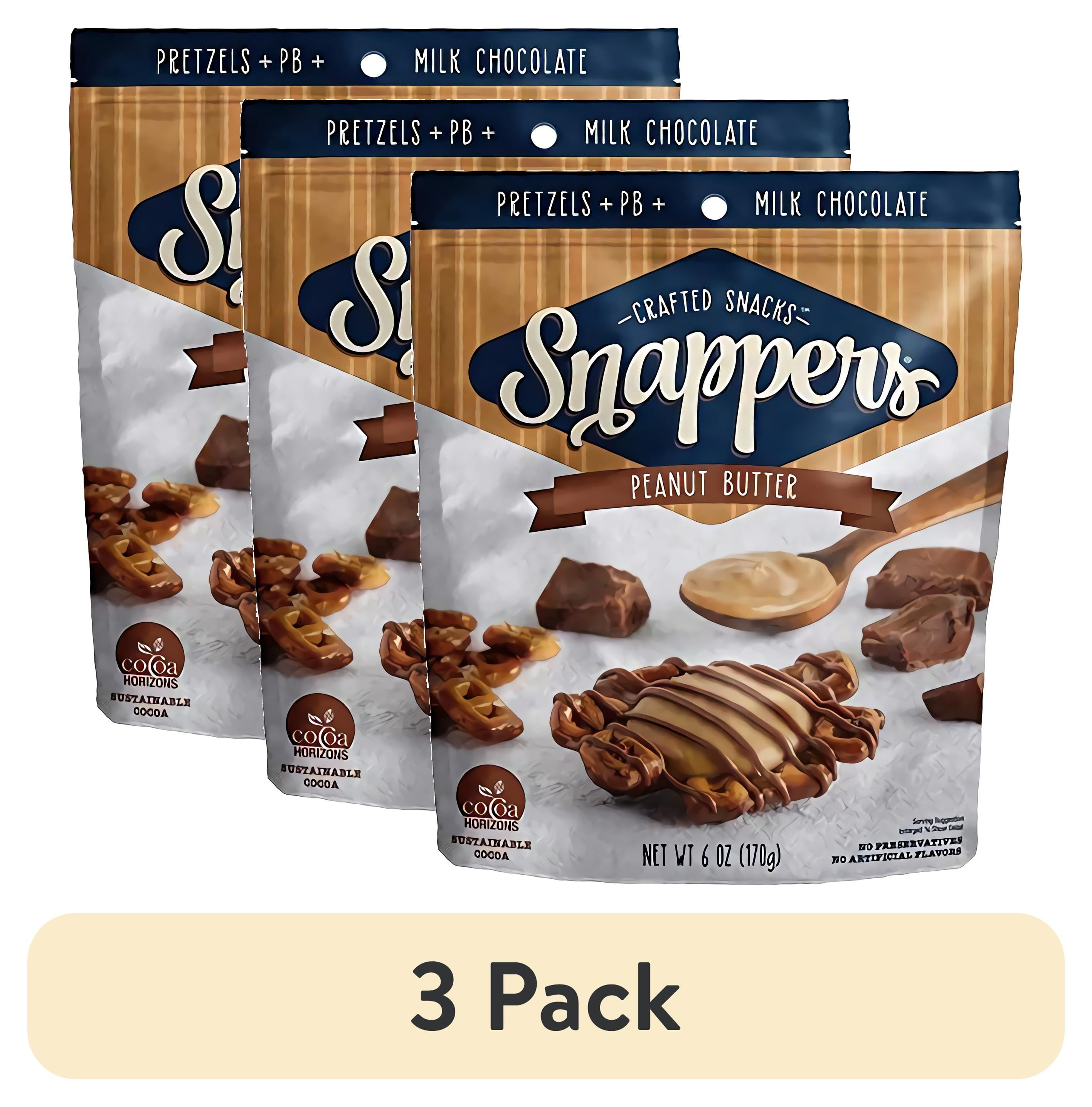 (3 pack) Snappers Peanut Butter Milk Chocolate, 6 Ounce -- 6 per case ...