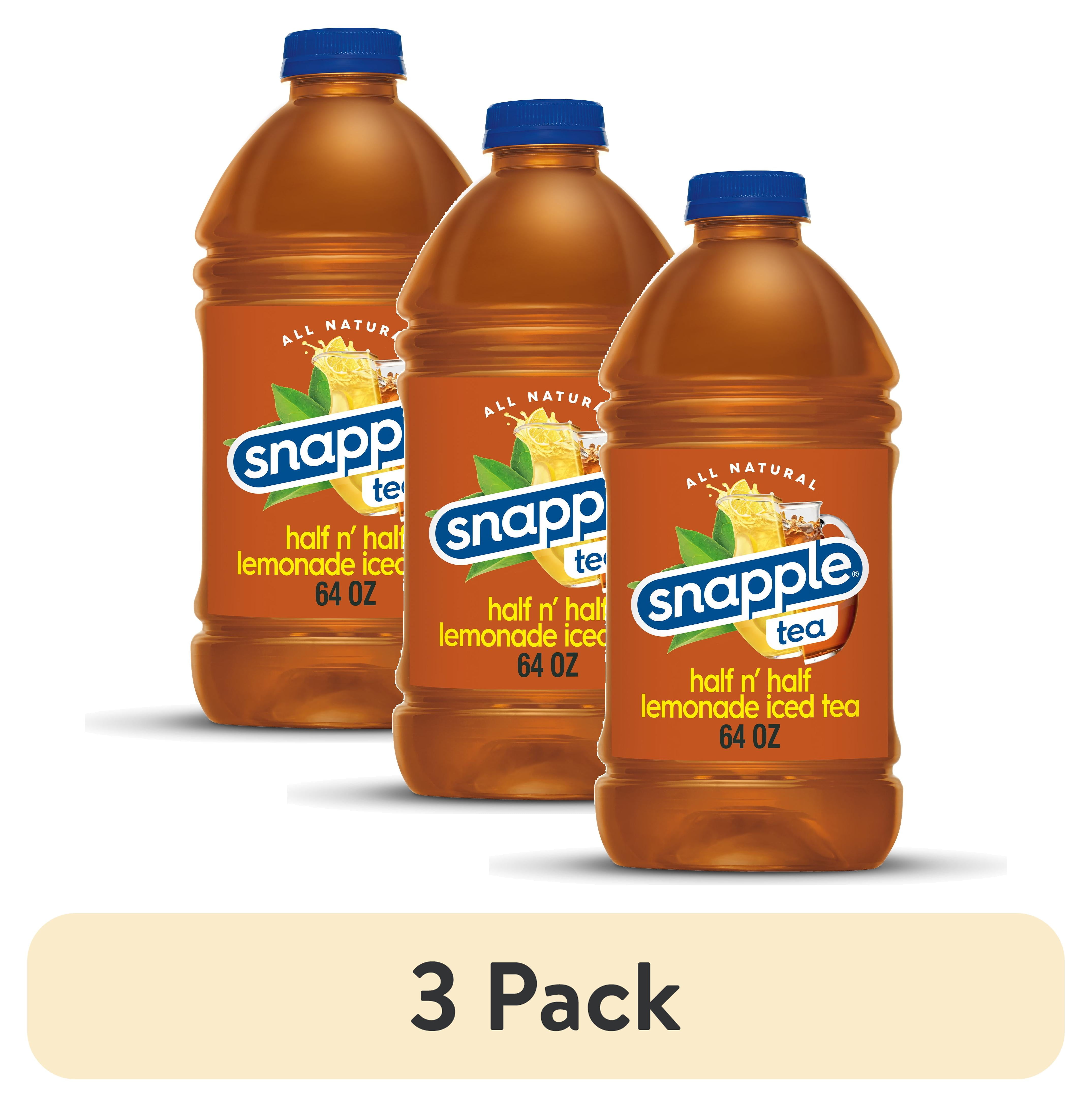 (3 pack) Snapple Natural Half 'n Half Tea and Lemonade, Iced Bottled ...