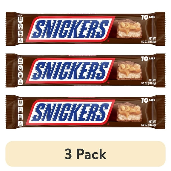 (3 pack) Snickers Fun Size Milk Chocolate Bars - 10 Ct - Walmart.com