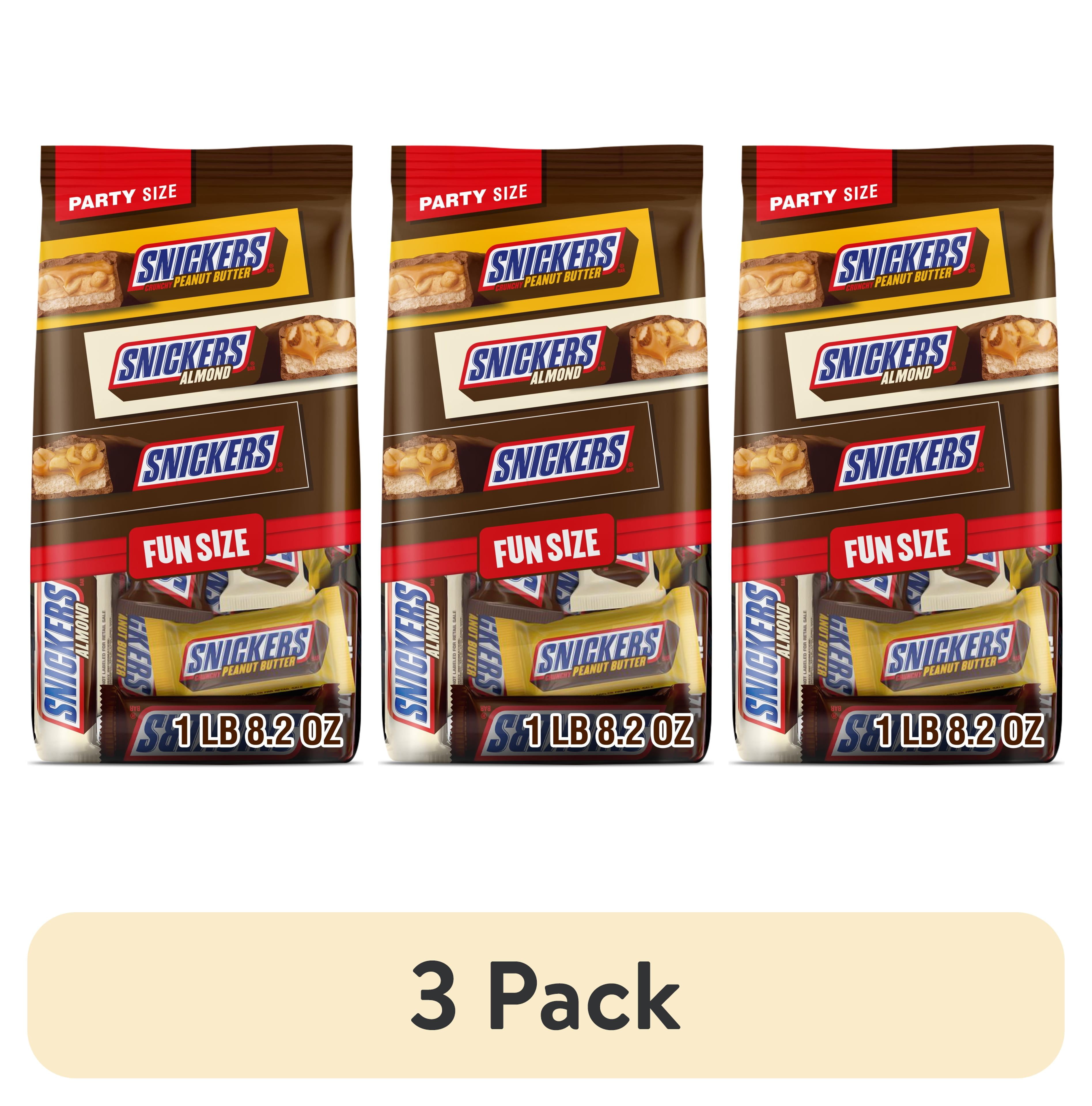 (3 pack) Snickers Fun Size Football Chocolate Bars Variety Pack, Party ...