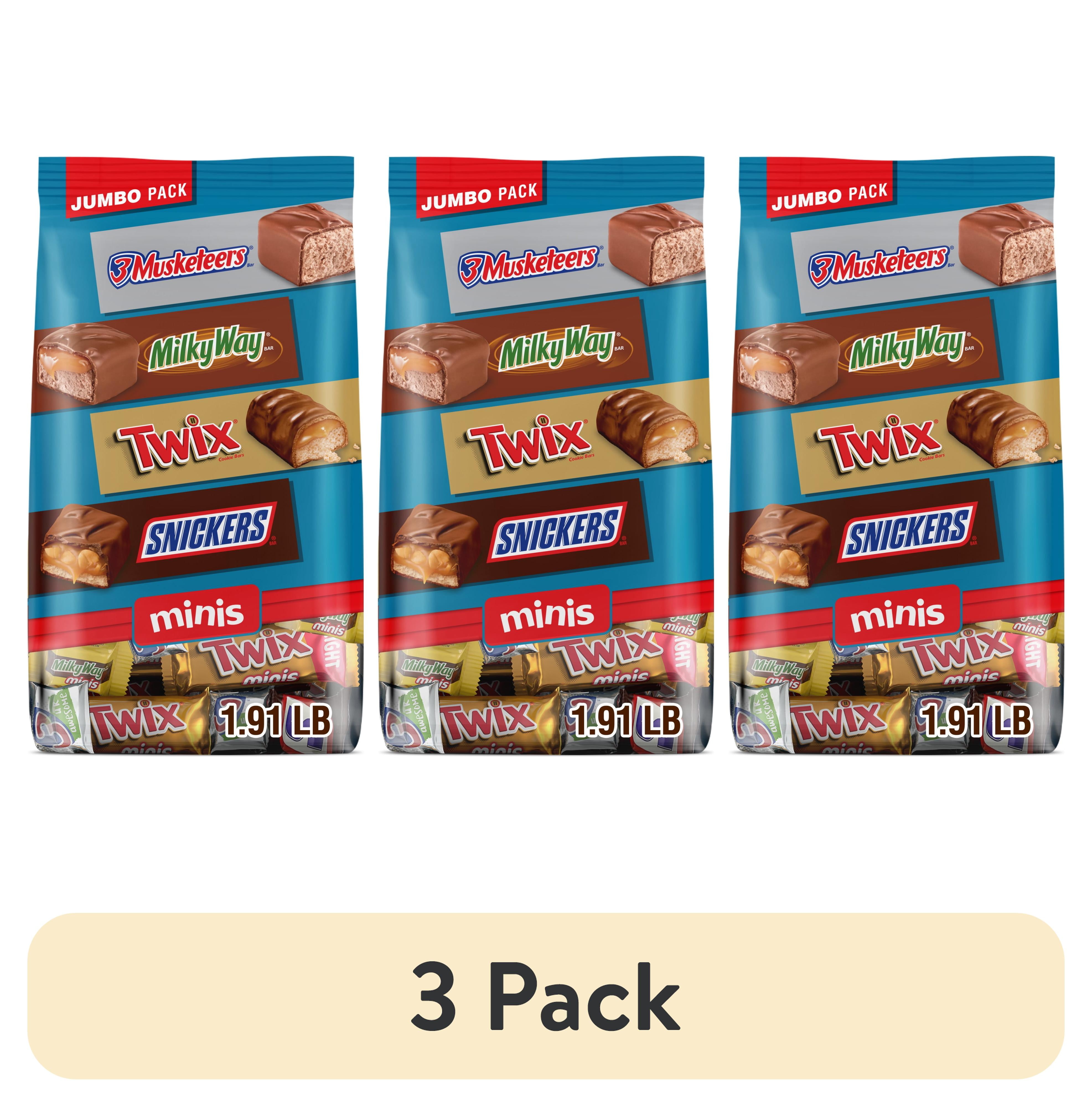 (3 pack) Snickers, Twix & More Minis Chocolate Candy Bars Variety pack ...