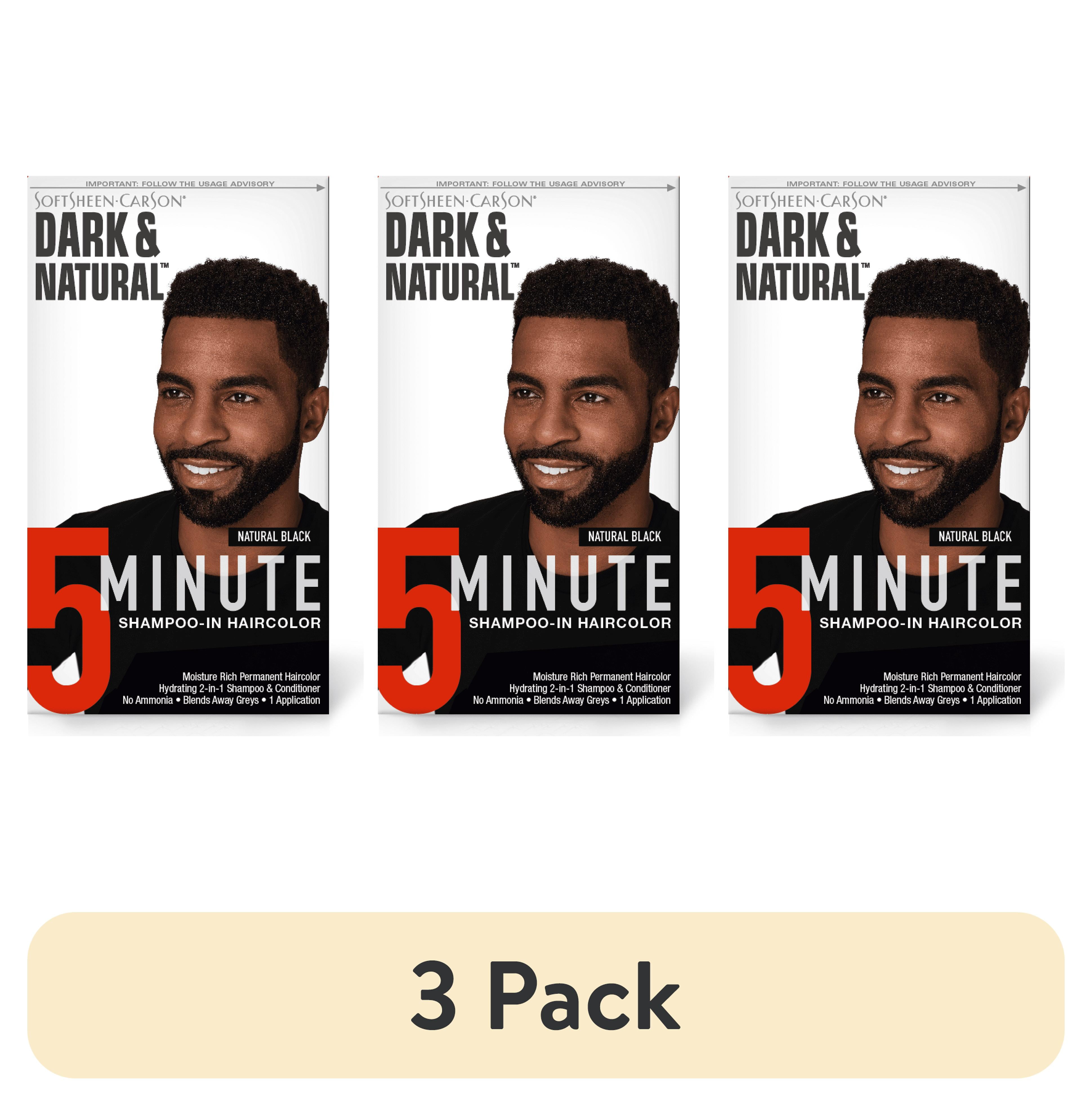 (3 pack) SoftSheen-Carson Dark & Natural Hair Color for Men 5 Minutes ...