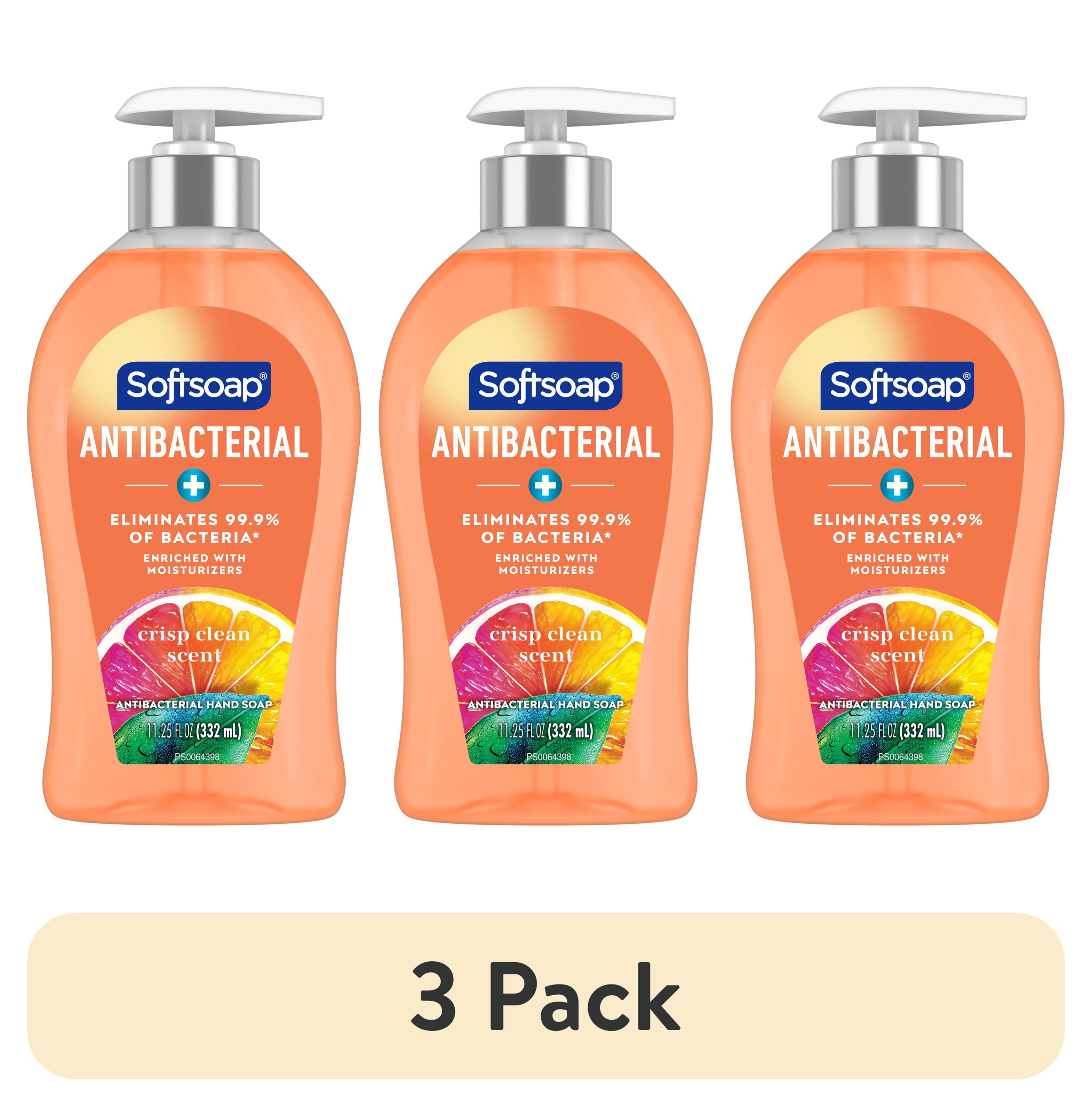 (3 pack) Softsoap Antibacterial Liquid Hand Soap, Crisp Clean, 11.25 ...