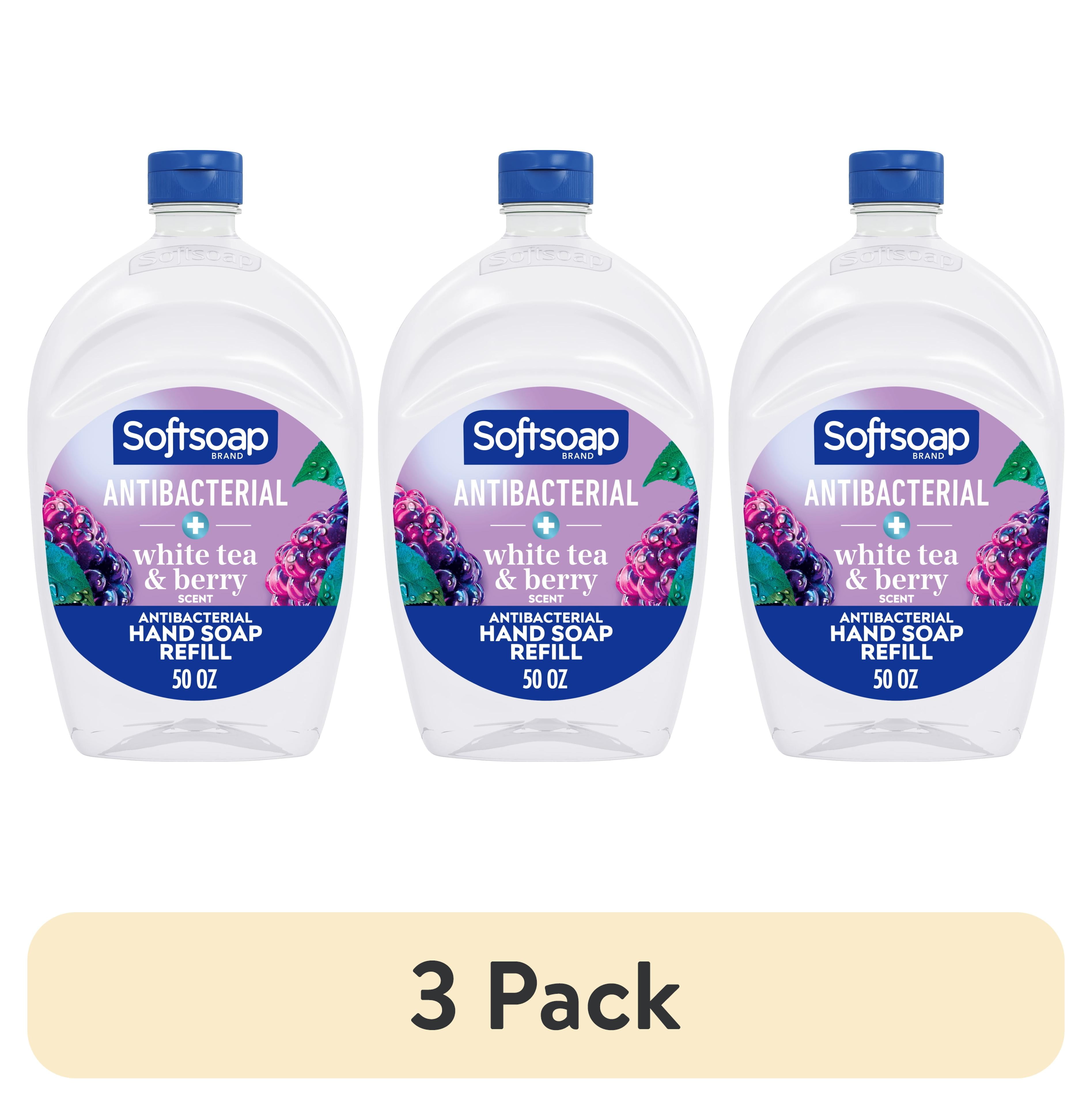 (3 pack) Softsoap Antibacterial Liquid Hand Soap Refill, White Tea and Berry, 50 Fluid Ounce ...
