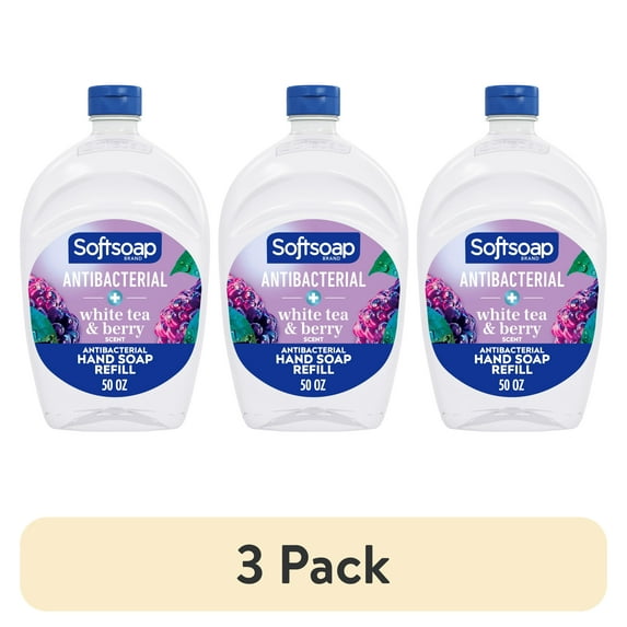 (3 pack) Softsoap Antibacterial Liquid Hand Soap Refill, White Tea and ...