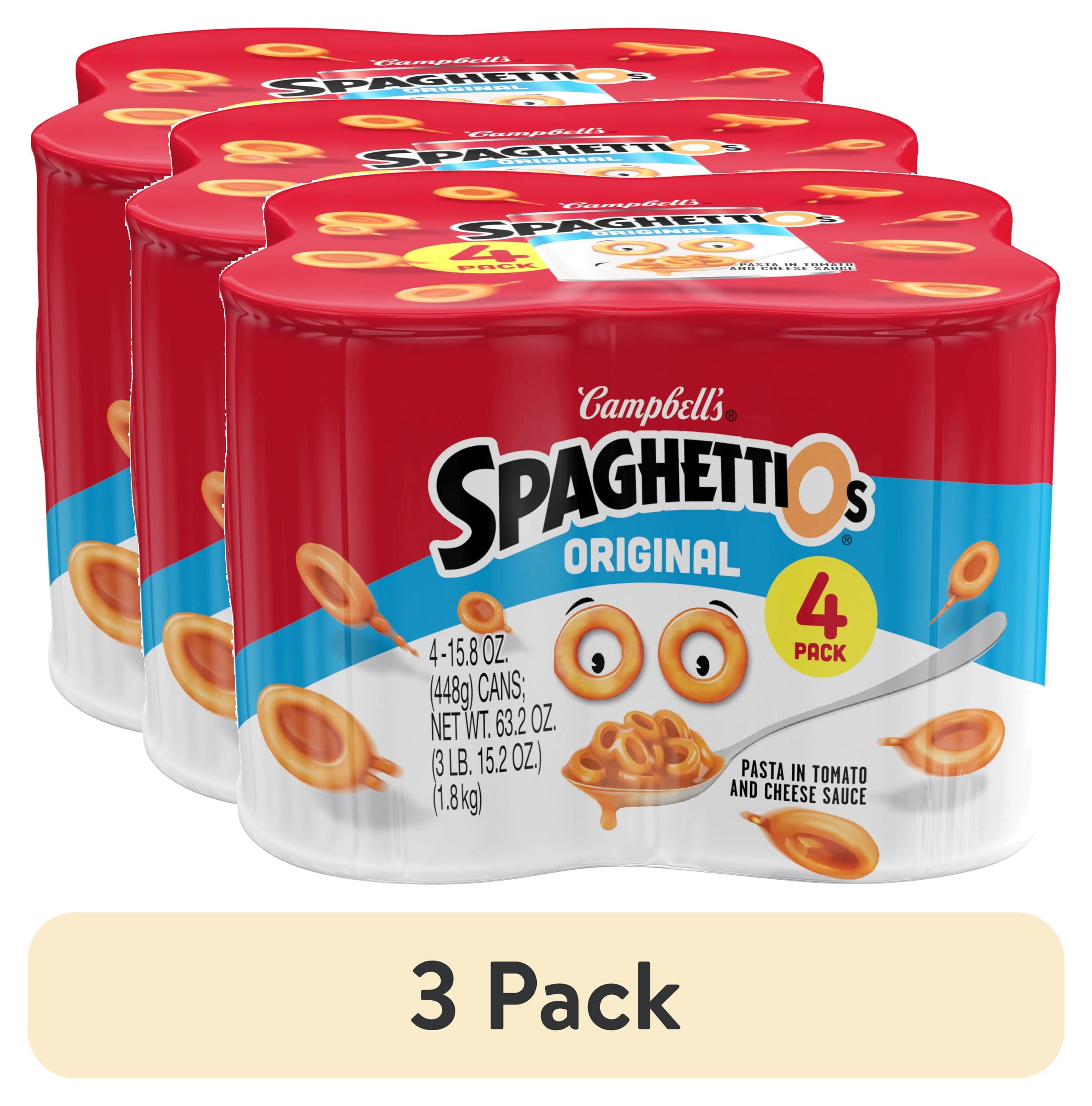 (3 pack) SpaghettiOs Original Canned Pasta, 15.8 oz Can (Pack of 4 ...
