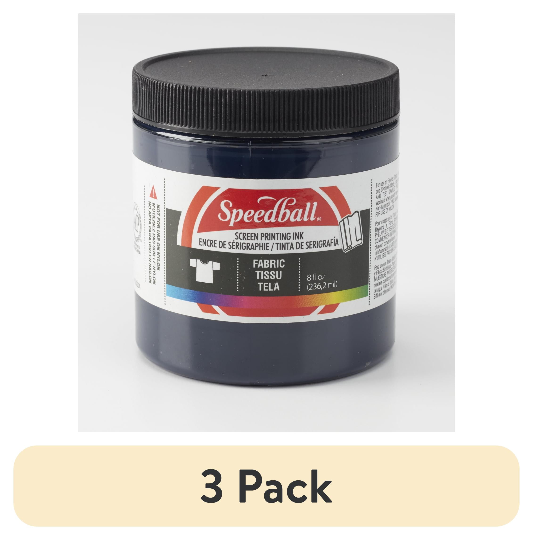 (3 pack) Speedball 8 oz. Fabric Screen Printing Ink Denim - Walmart.com