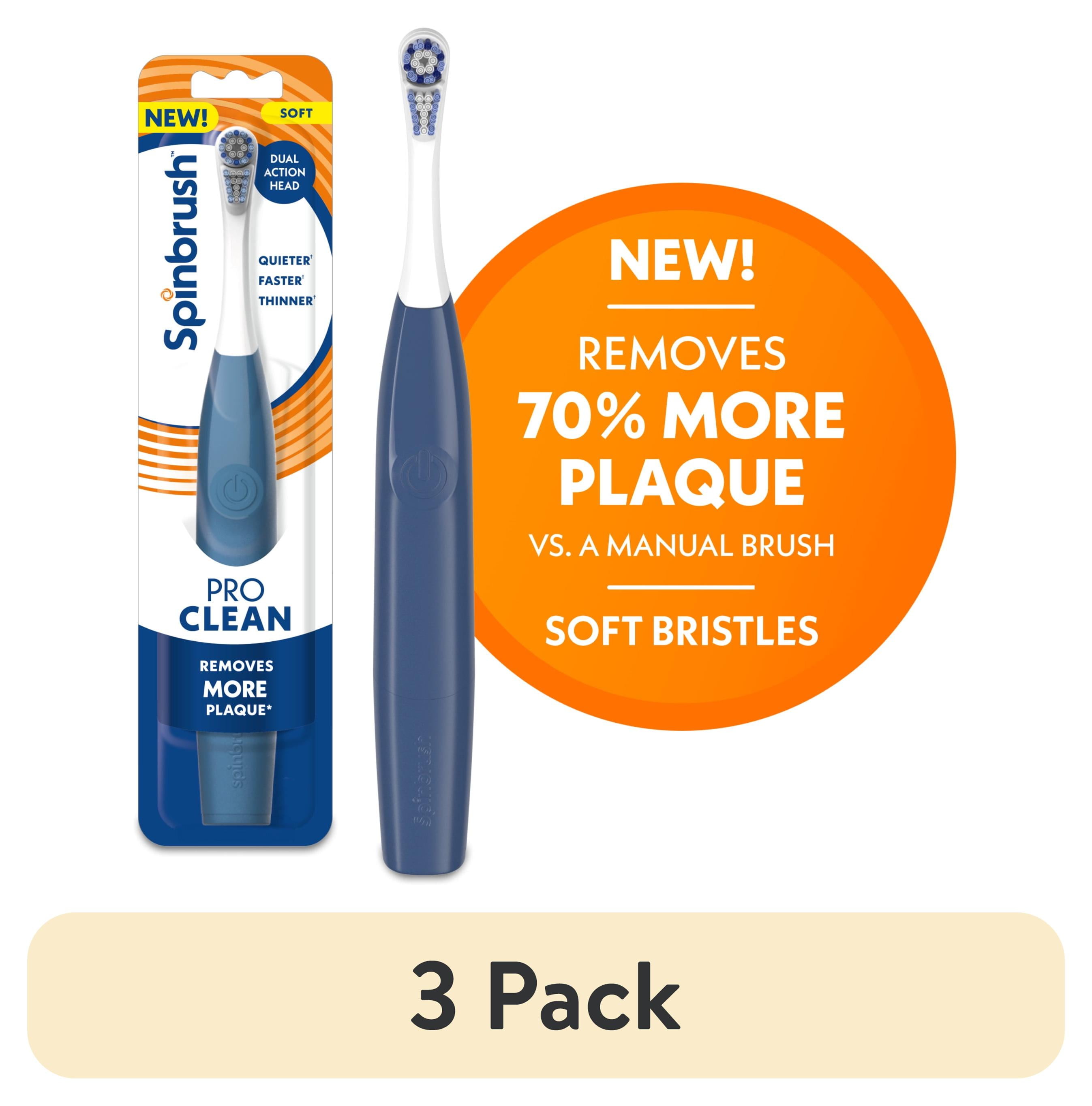 (3 pack) Spinbrush NEW PRO CLEAN Battery Powered Electric Toothbrush ...