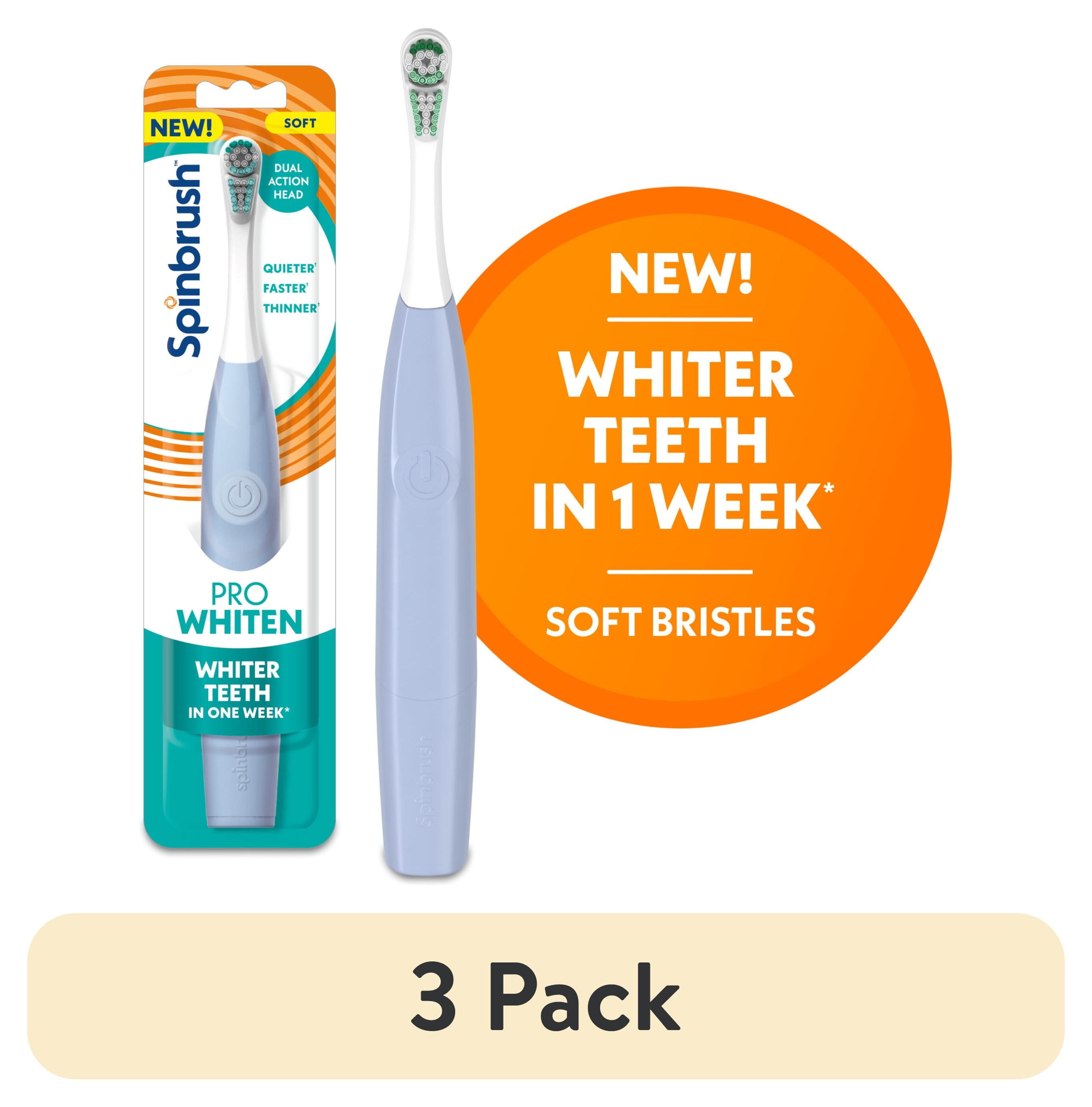 (3 pack) Spinbrush NEW PRO WHITEN Battery Powered Electric Toothbrush ...