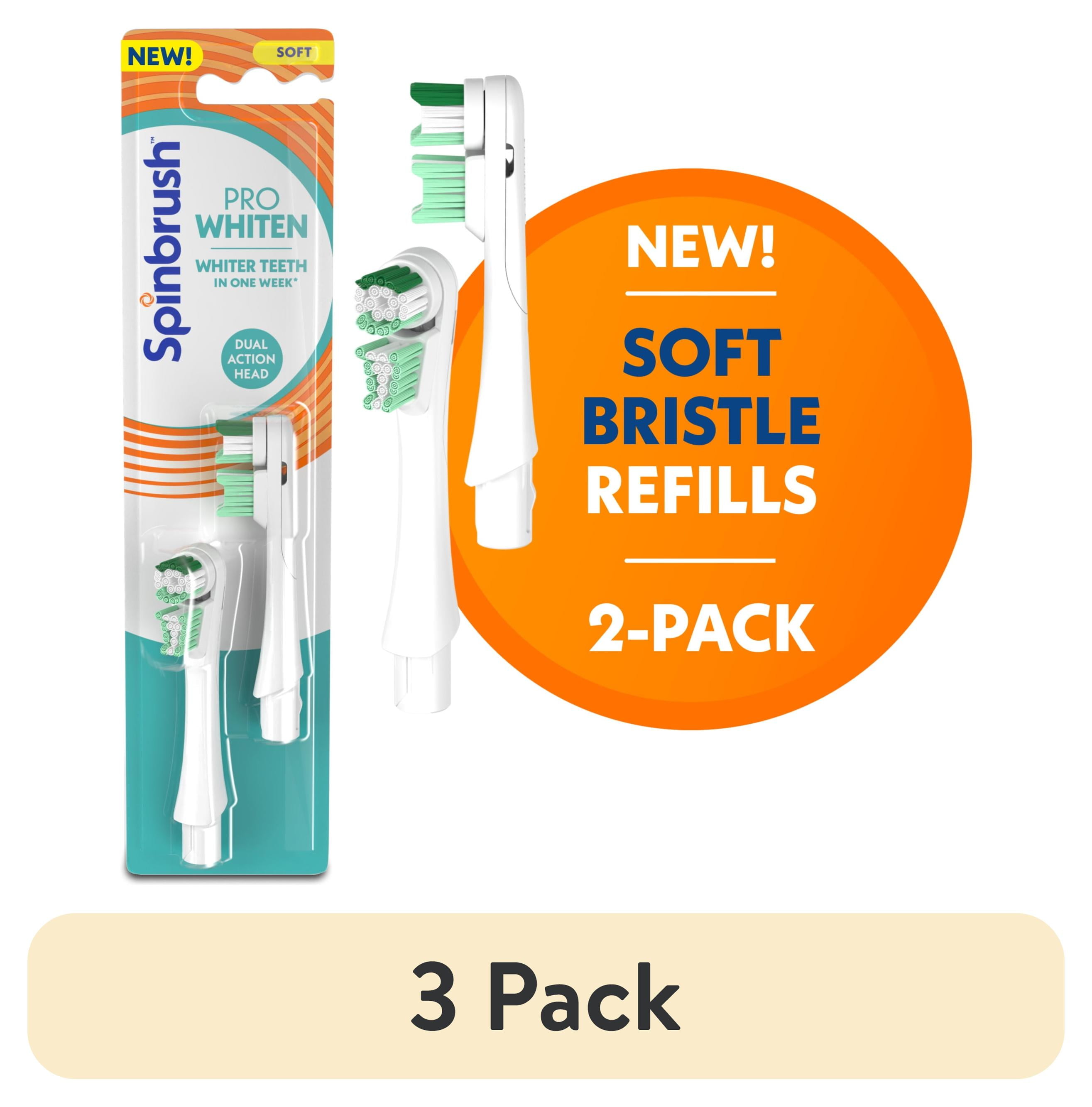 (3 pack) Spinbrush NEW PRO WHITEN Replacement Heads, Electric ...
