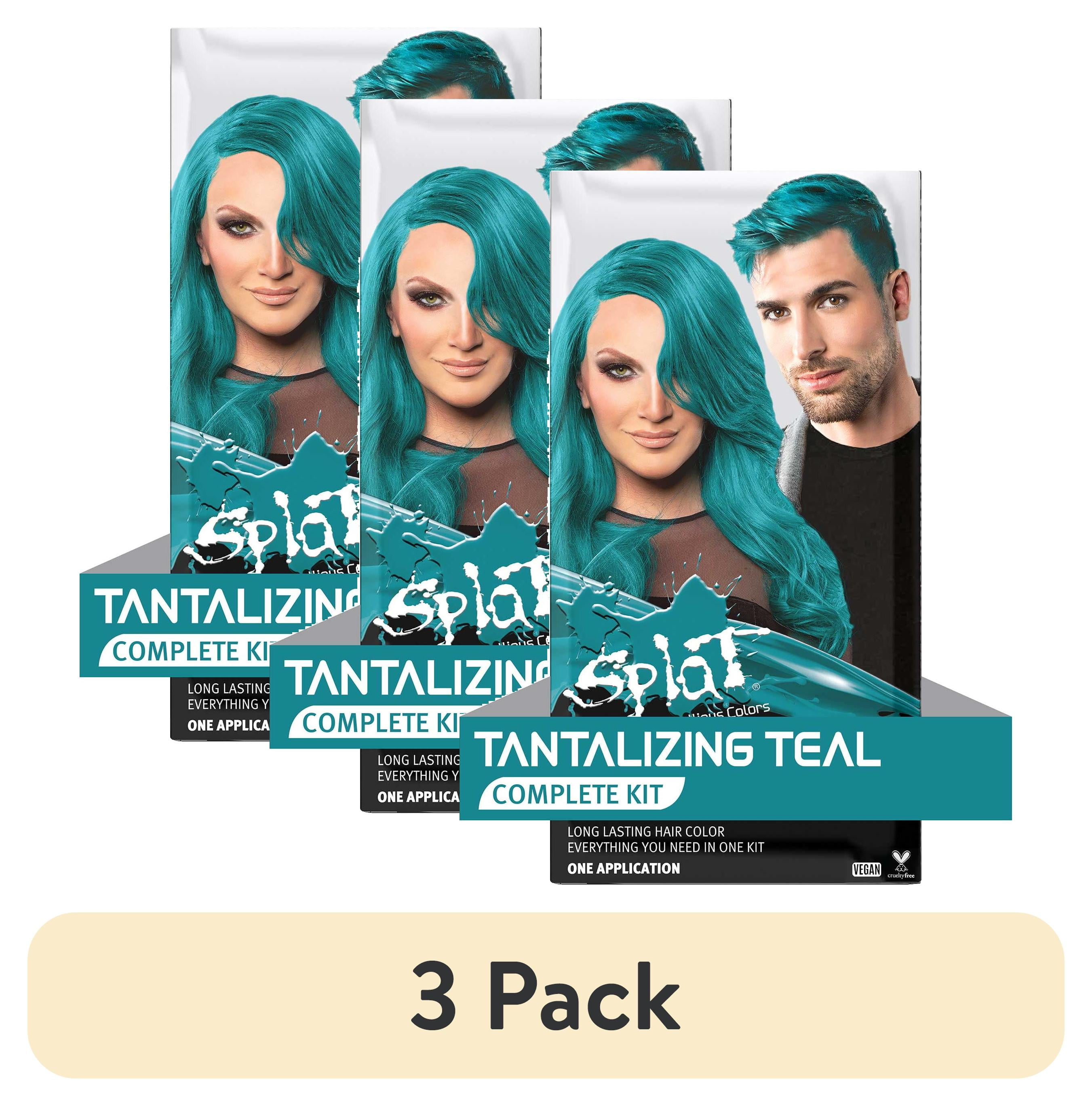 (3 pack) Splat Complete Kit, Tantalizing Teal, Semi-Permanent Teal Hair ...