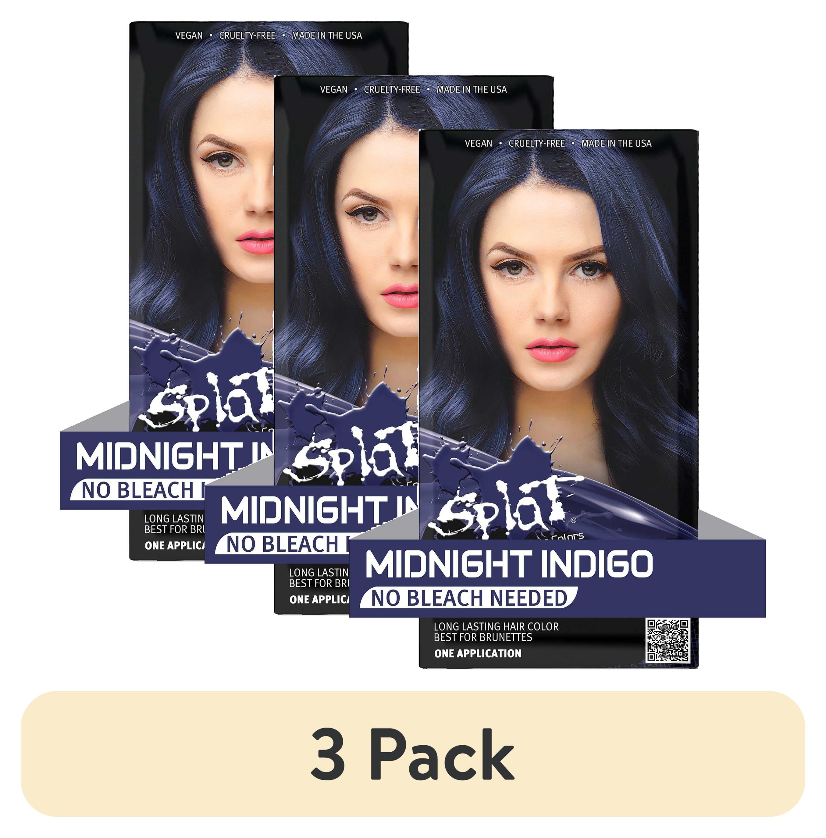 (3 pack) Splat Midnight Indigo Hair Dye, Semi-Permanent Blue Color - Walmart.com
