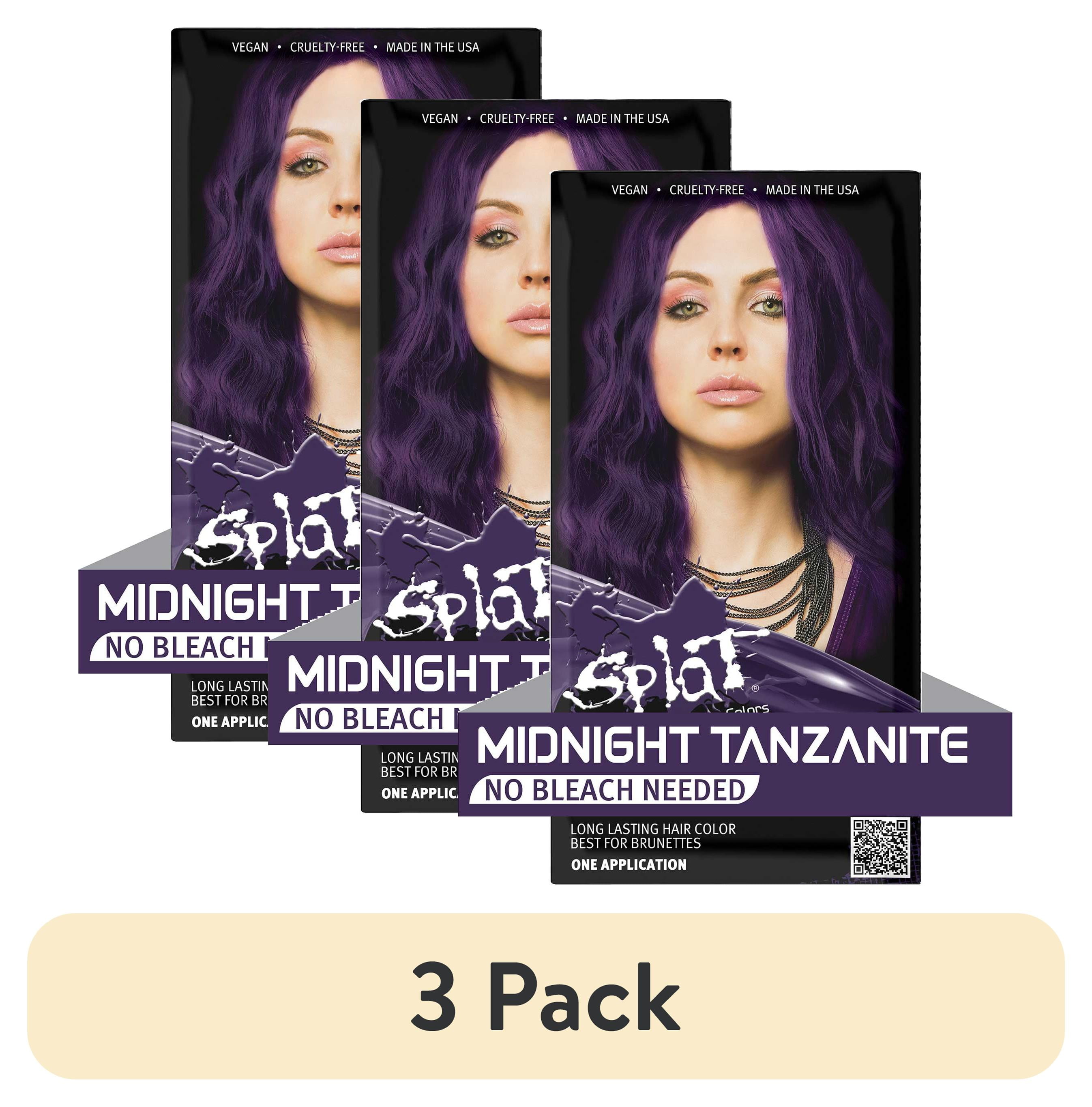 (3 pack) Splat Semi-Permanent Unisex Purple Dye, Best for Brunette Hair ...
