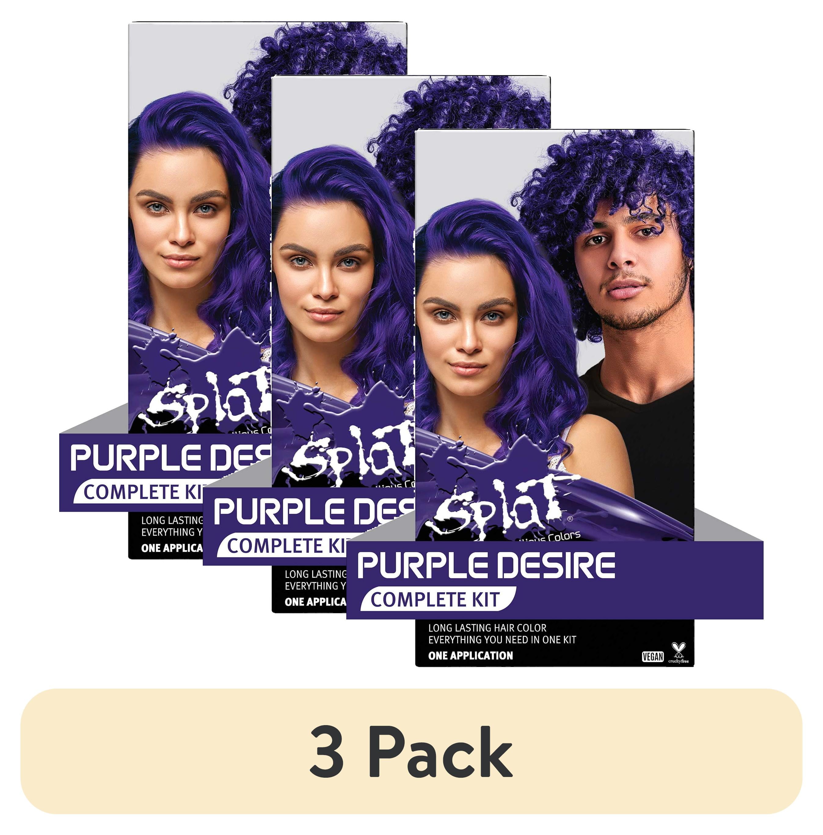 (3 pack) Splat Original Complete Kit, Semi-Permanent Hair Dye with ...