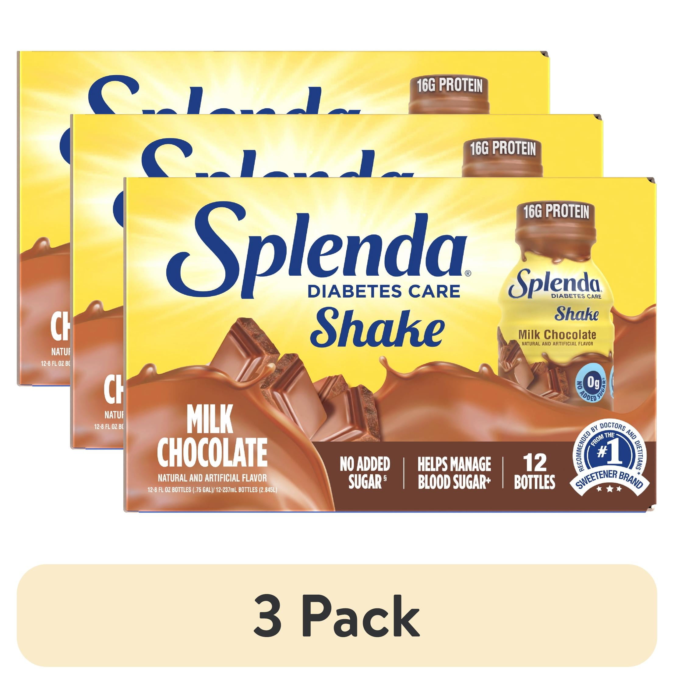 (3 pack) Splenda Diabetic Protein Shakes, to Help Manage Blood Sugar ...