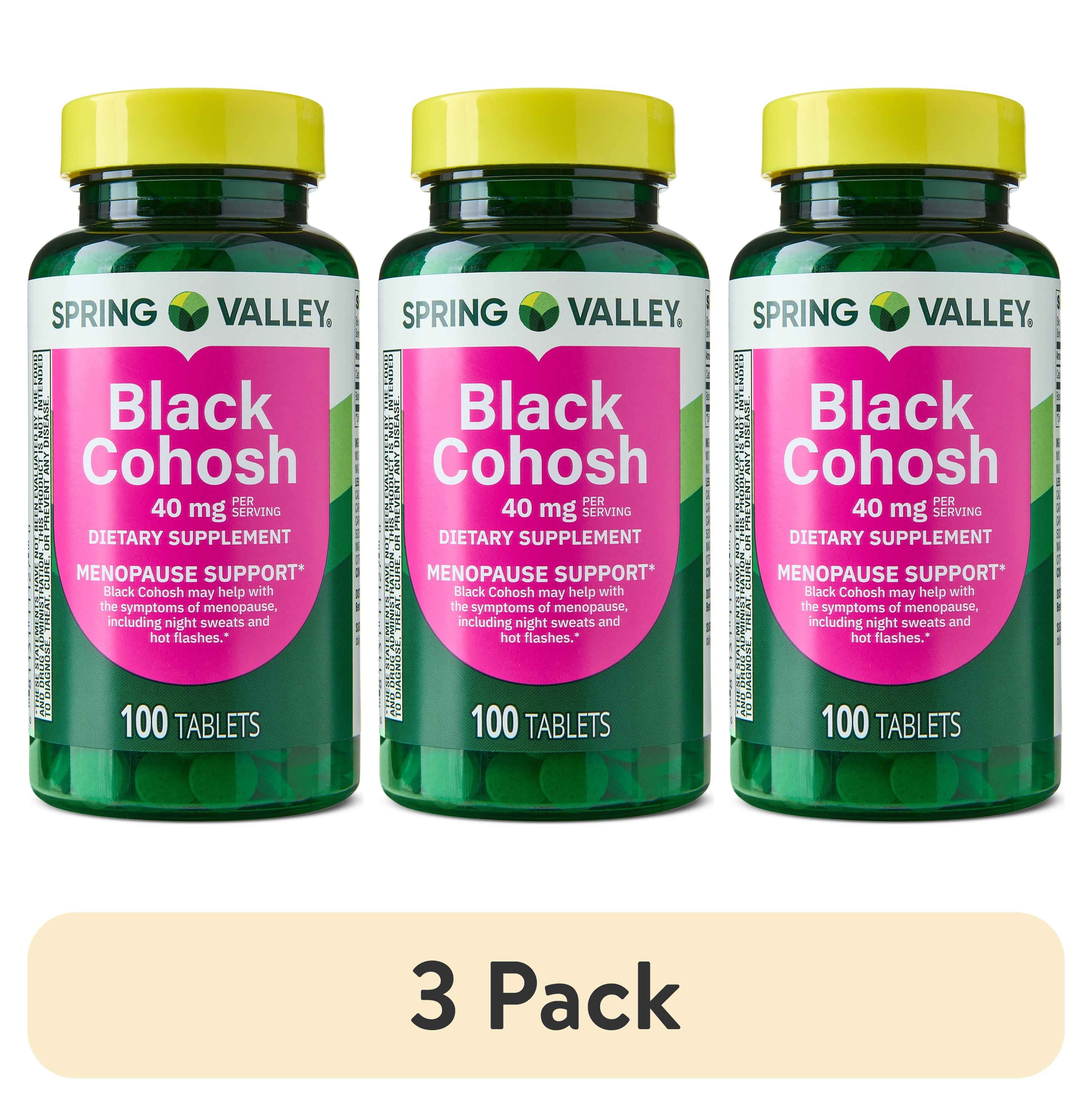 (3 pack) Spring Valley Black Cohosh Dietary Supplement Tablets for ...