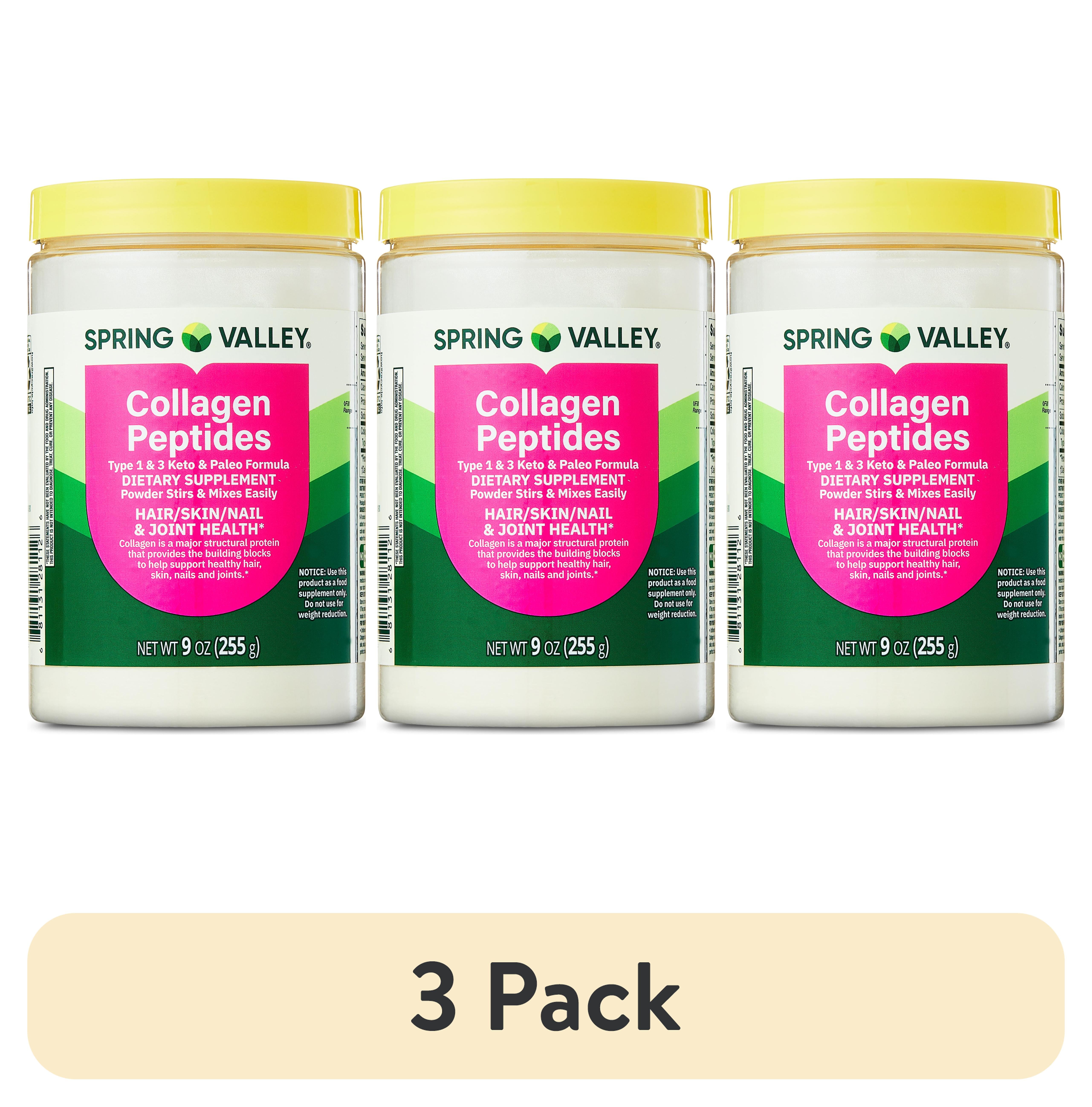 (3 pack) Spring Valley Collagen Peptides Type 1 & 3 Dietary Supplement ...