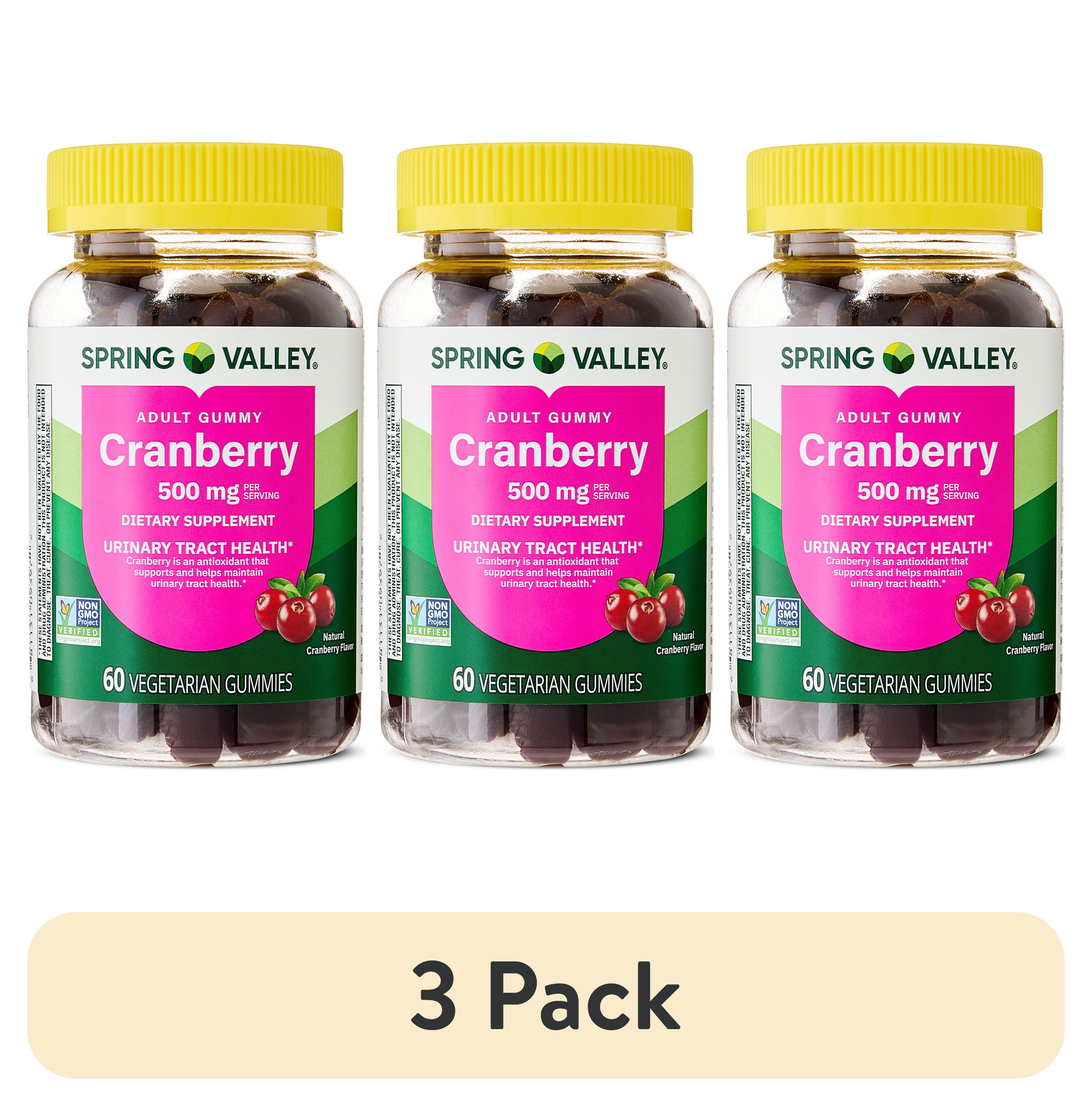 (3 pack) Spring Valley Cranberry Gummies Urinary Tract Support Dietary ...