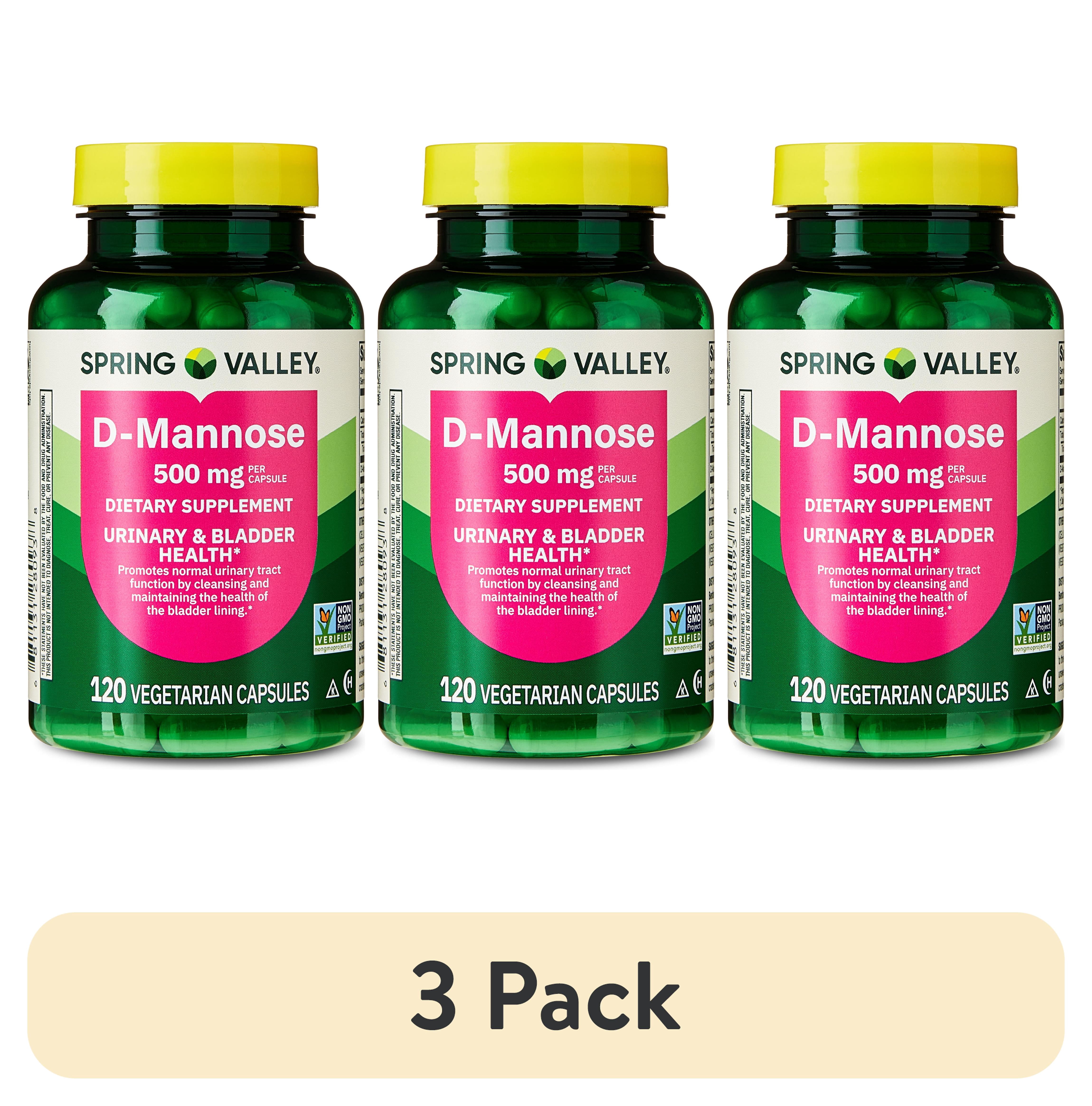 (3 pack) Spring Valley D-Mannose Urinary Tract Support Dietary ...