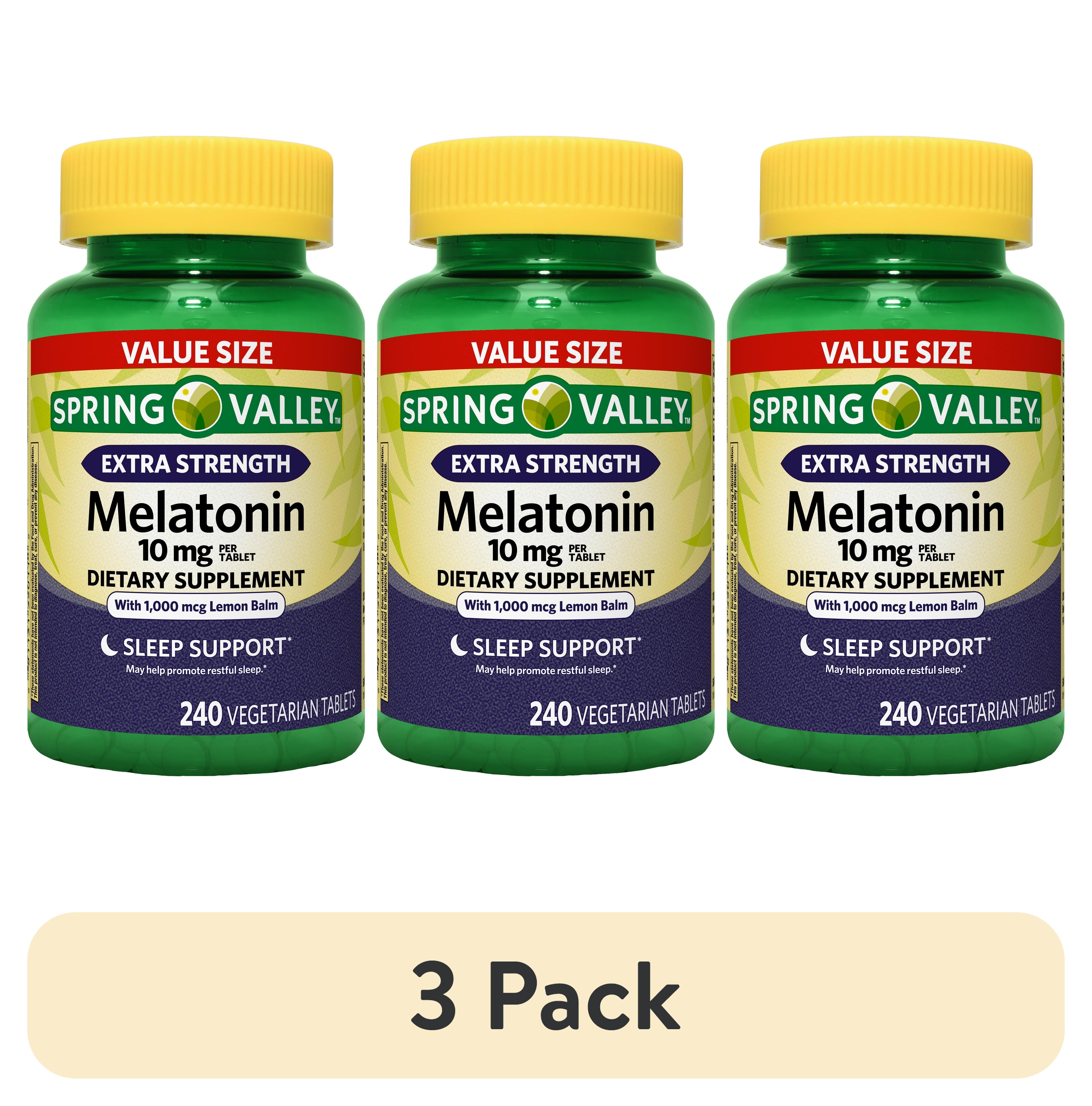 (3 pack) Spring Valley Extra Strength Melatonin Tablets Dietary ...