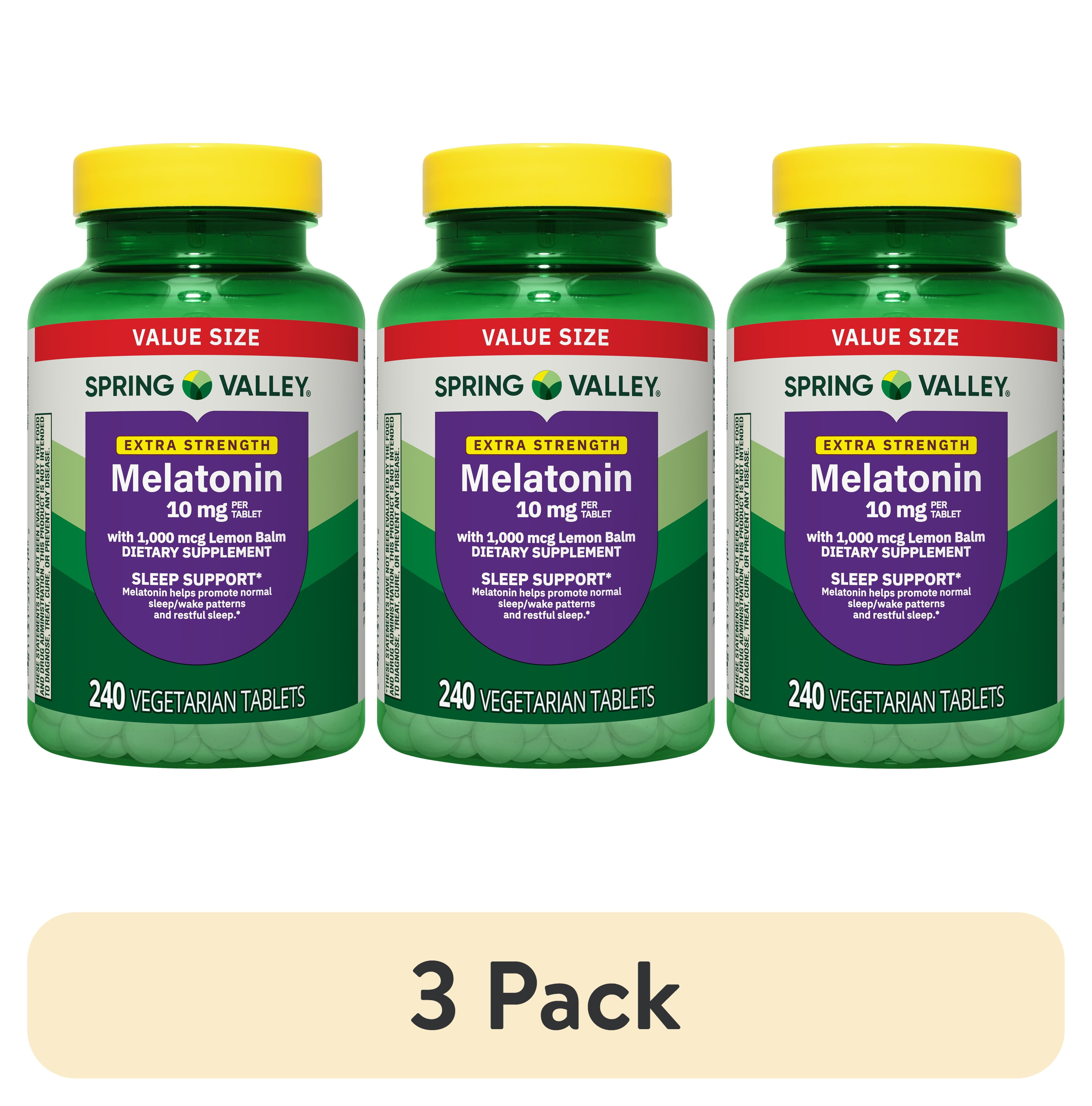 (3 pack) Spring Valley Extra Strength Melatonin Tablets Dietary ...