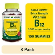 Spring Valley Vitamin B12 Adult Gummies, 500 mcg, 100 Ct - Walmart.com