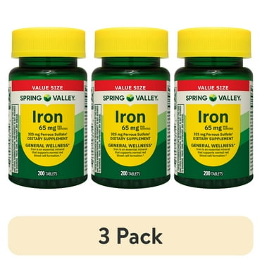 Spring Valley Iron Tablets, 27 mg, 250 Count - Walmart.com