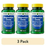 (3 pack) Spring Valley Magnesium Bone & Muscle Health Dietary ...