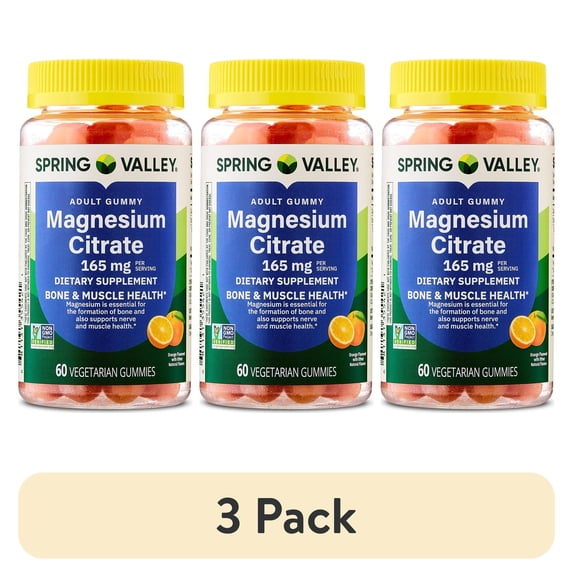 (3 pack) Spring Valley Magnesium Gummies for Bone & Muscle Health ...