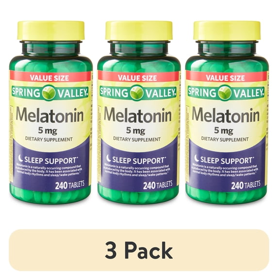 (3 pack) Spring Valley Melatonin Tablets Sleep Support Dietary ...