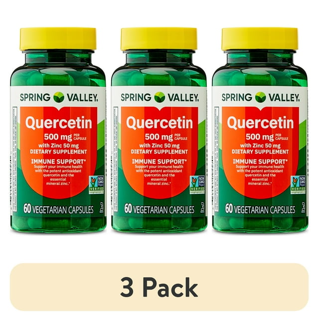 (3 pack) Spring Valley Quercetin Dietary Supplement Vegetarian Capsules ...