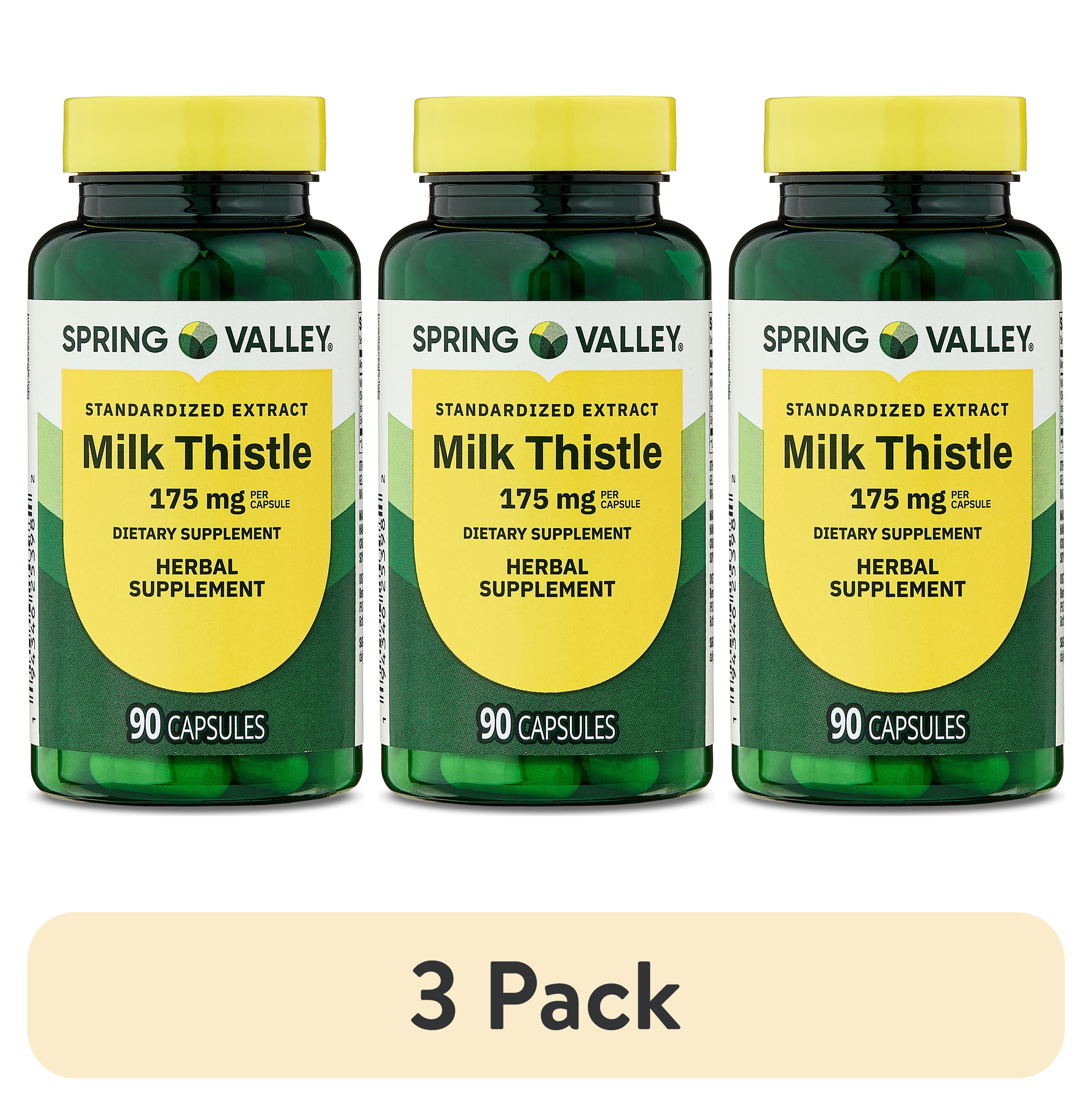 (3 pack) Spring Valley Standardized Extract Milk Thistle Dietary ...