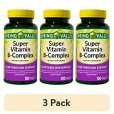 (3 pack) Spring Valley Super Vitamin B-Complex Dietary Supplement ...