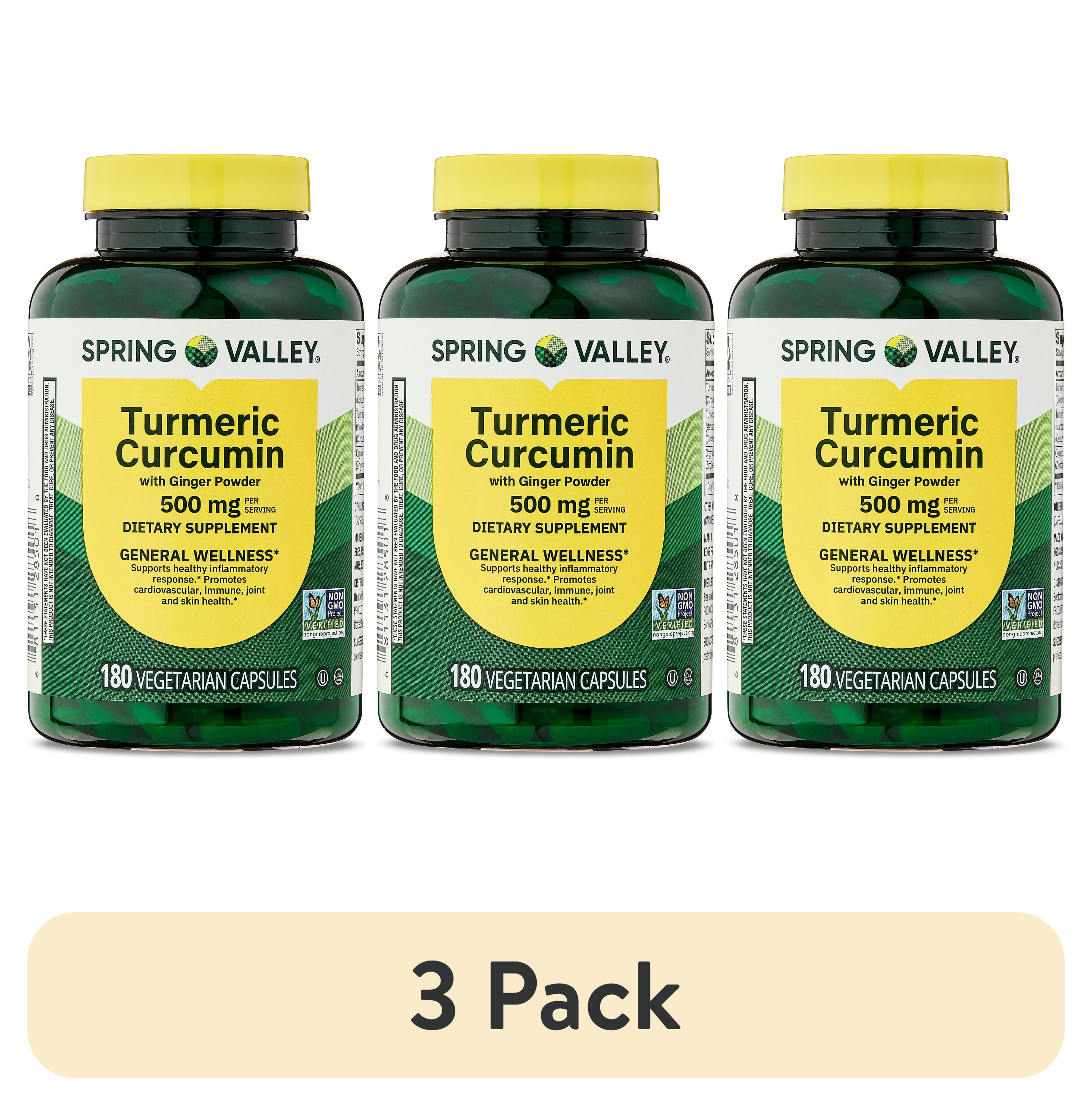 (3 pack) Spring Valley Turmeric Curcumin with Ginger Powder Dietary ...