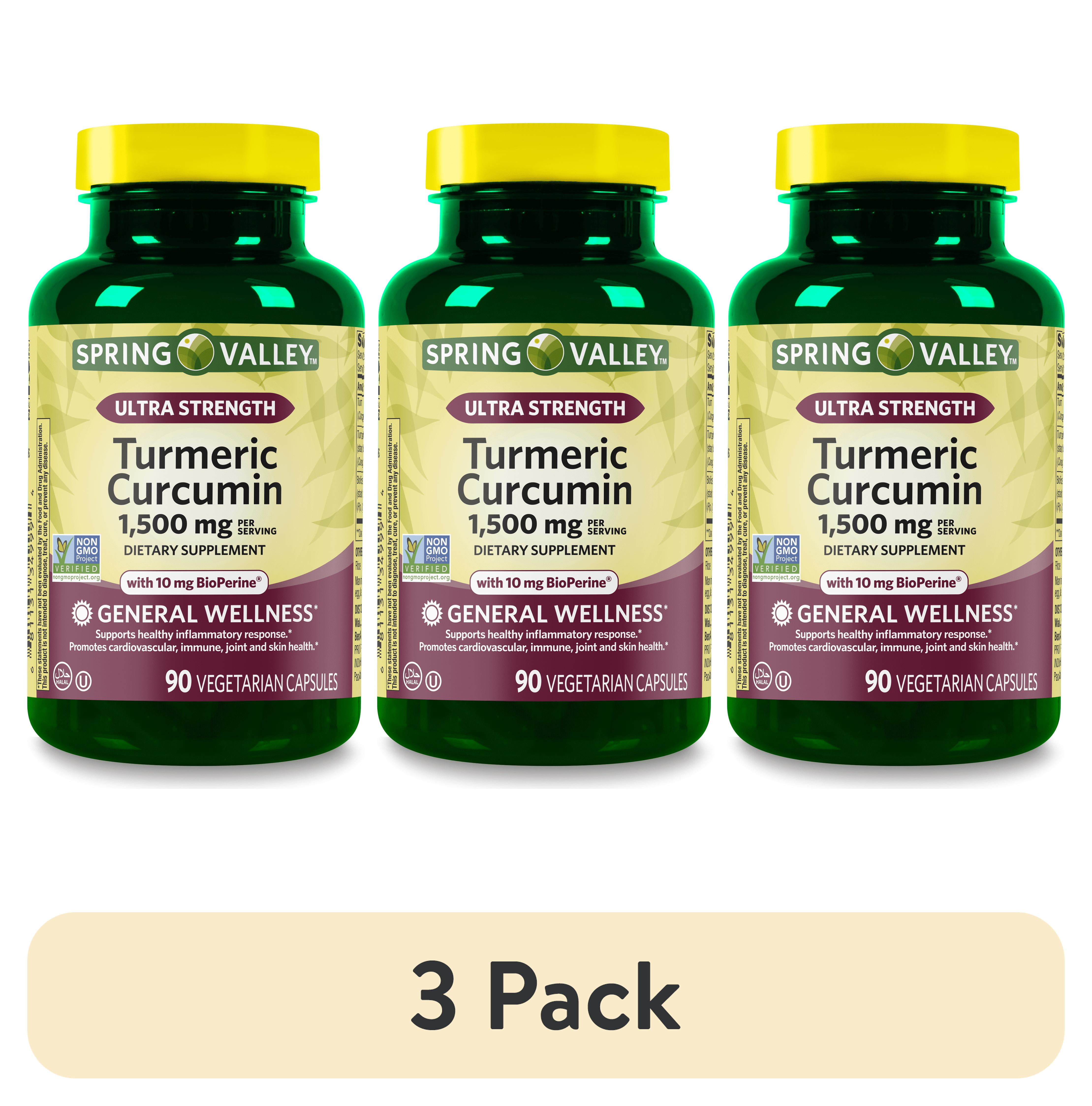 (3 pack) Spring Valley Ultra Strength Turmeric Curcumin Dietary ...