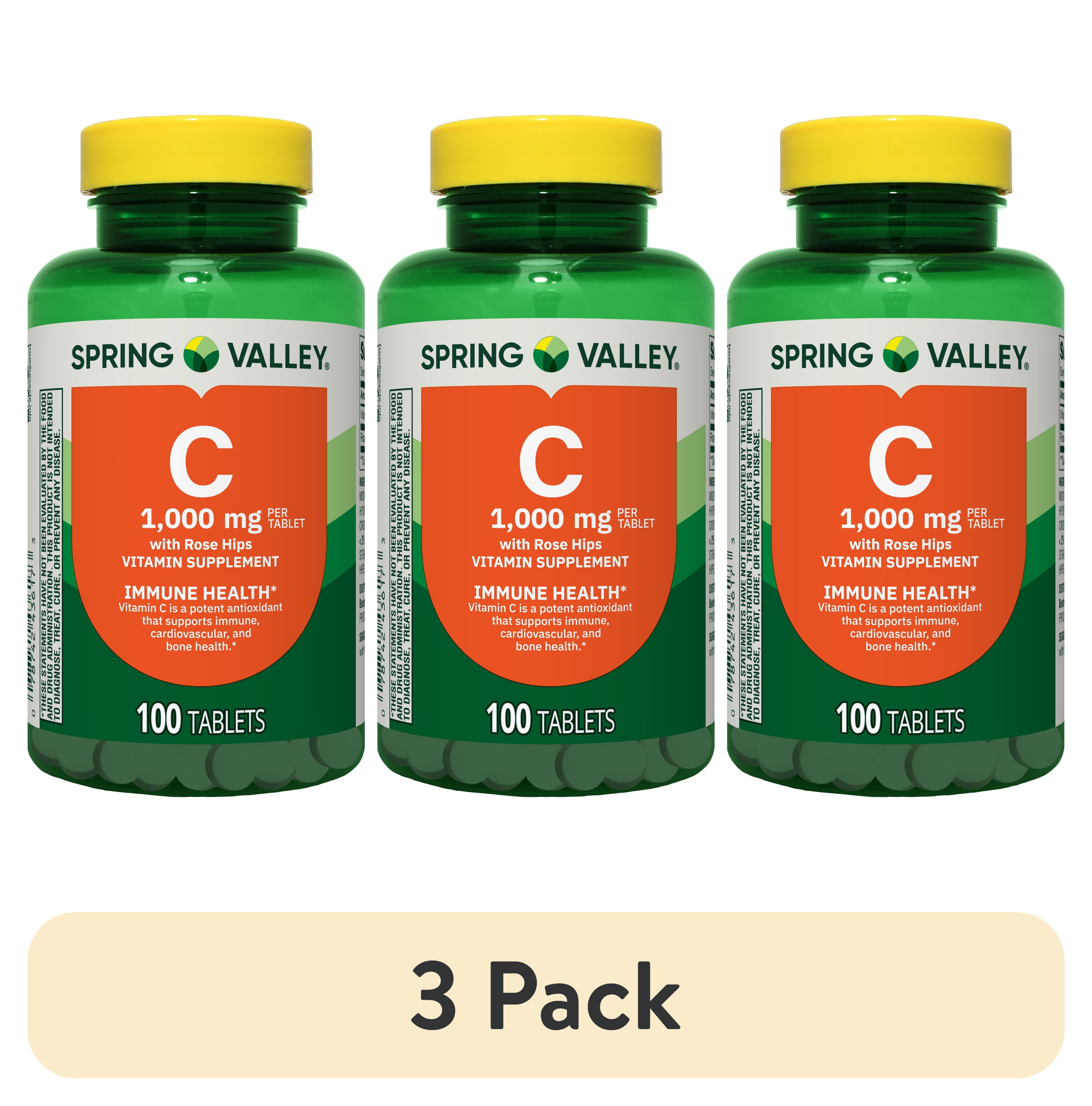 (3 pack) Spring Valley Vitamin C Dietary Supplement Fast Dissolve ...