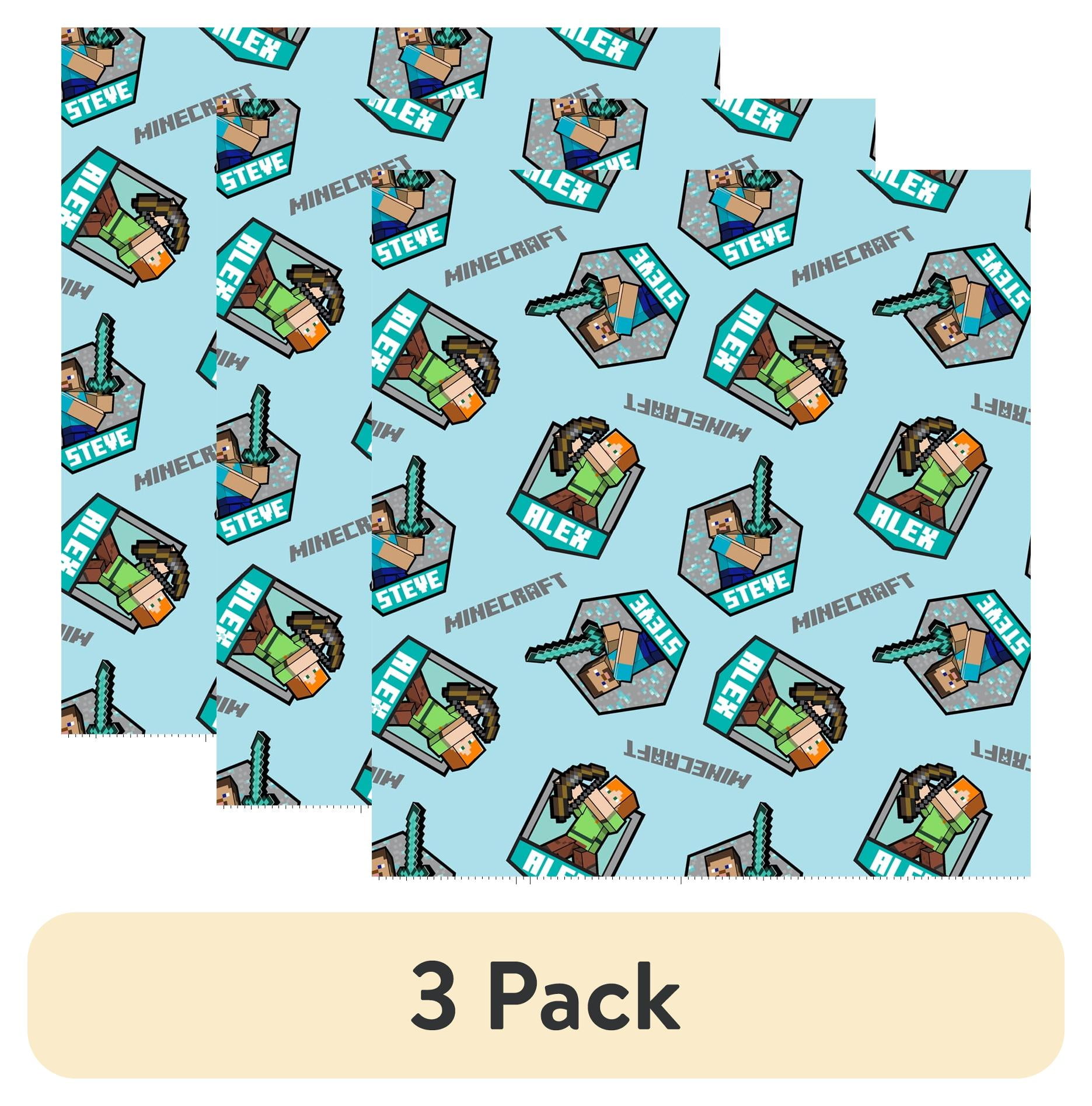 (3 pack) Springs Creative 18" x 21" Cotton Minecraft Steve and Alex ...