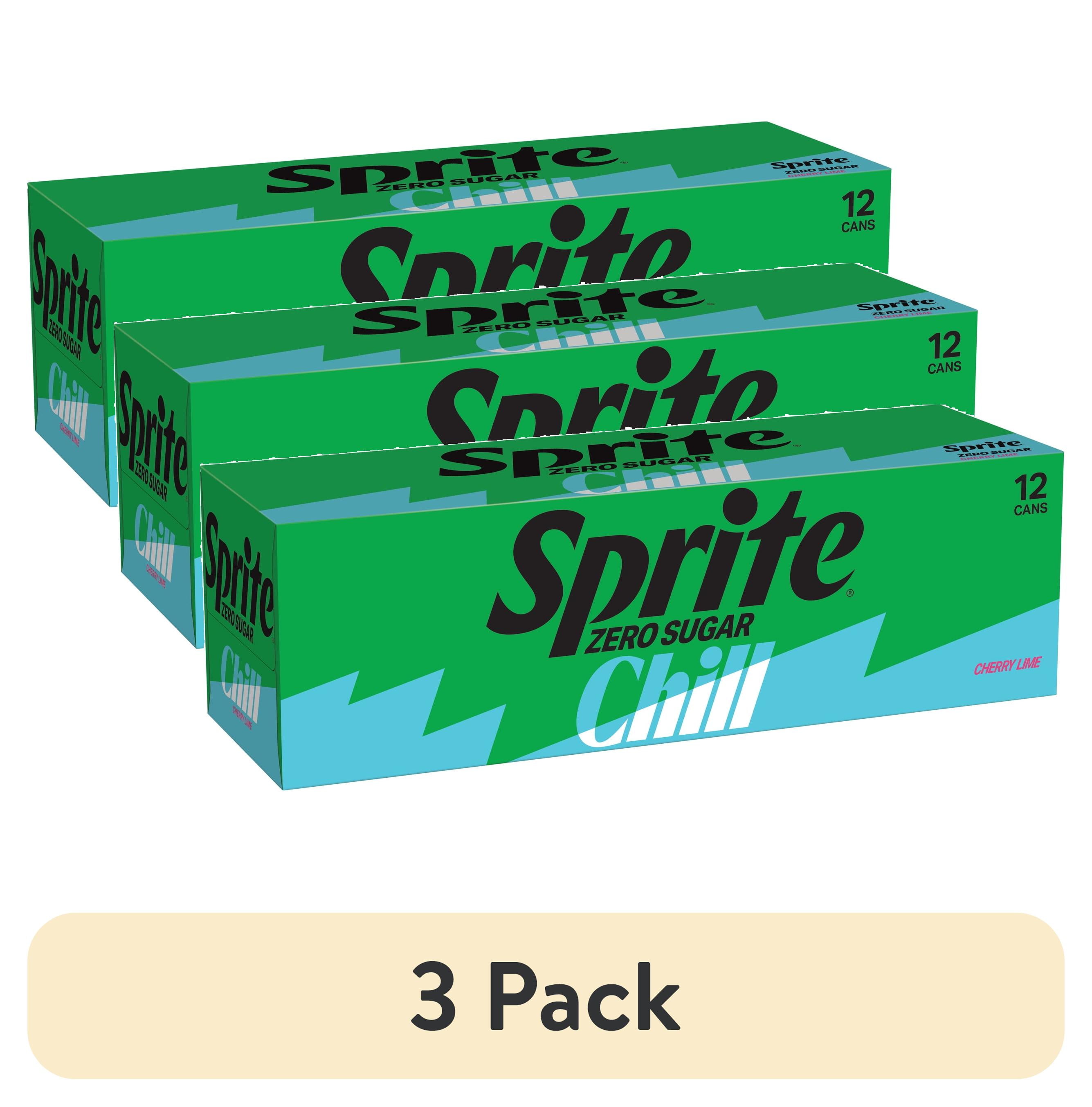 (3 pack) Sprite® Chill Zero Sugar Cherry Lime Natural Flavor Soda Soft ...