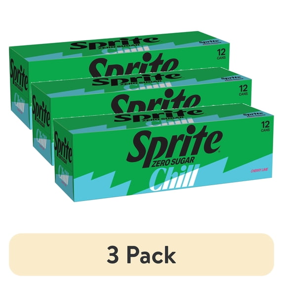 (3 pack) Sprite® Chill Zero Sugar Cherry Lime Natural Flavor Soda Soft ...