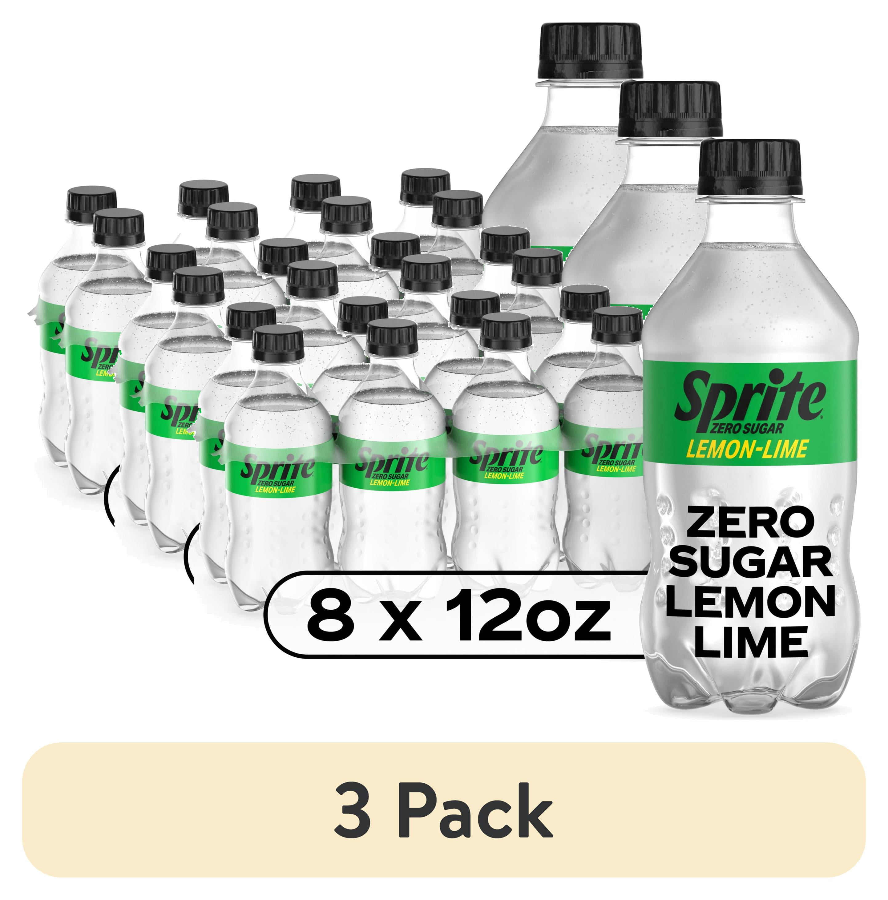 (3 pack) Sprite Zero Sugar Lemon Lime Soda Pop, 12 fl oz, 8 Pack ...