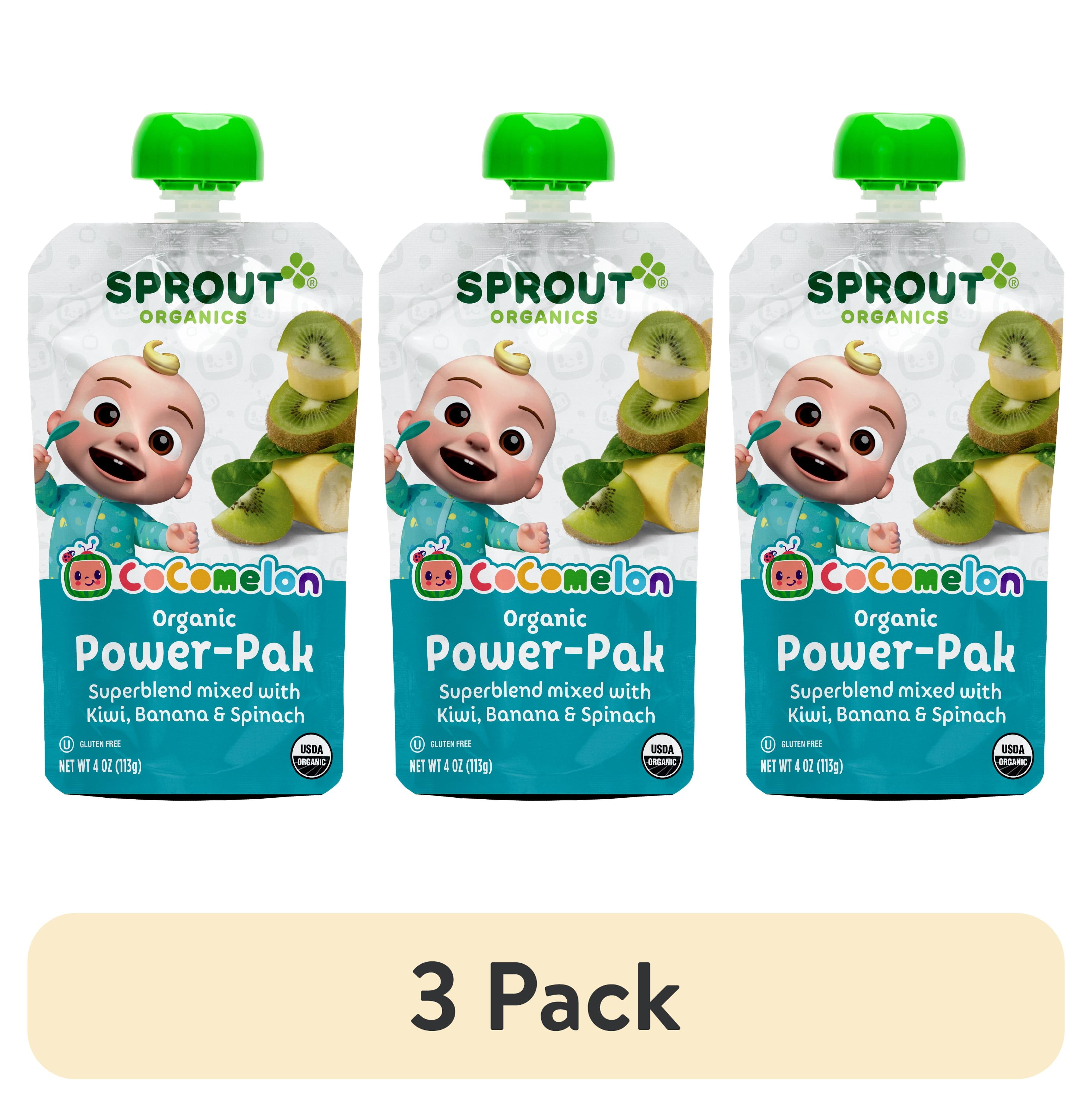 (3 pack) Sprout Organics, Kiwi Banana Spinach, Power Pack Toddler Food ...