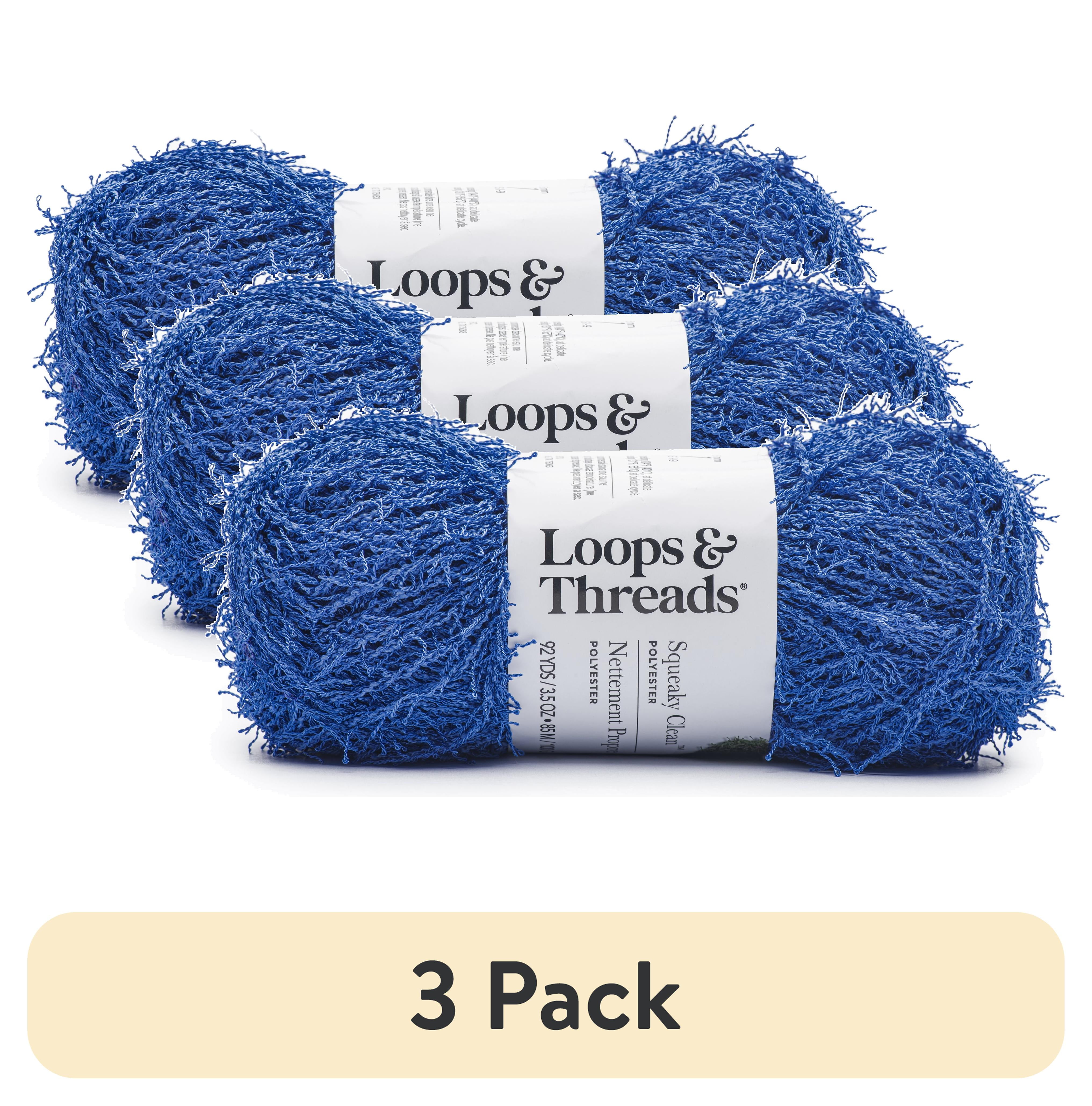 (3 pack) Squeaky Clean Solid Yarn by Loops & Threads - Yarn for ...