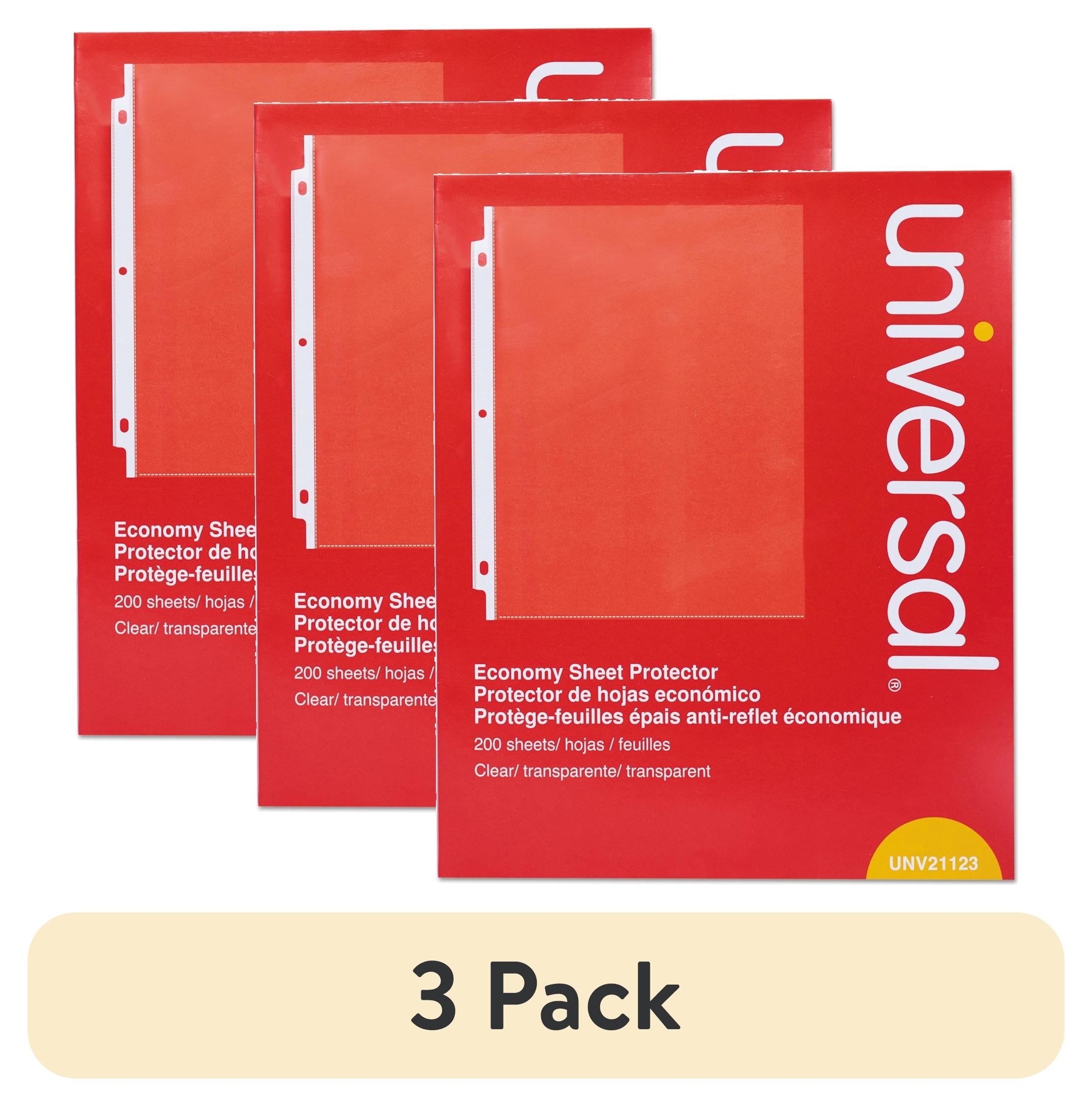 (3 pack) Universal® PROTECTOR,SHT,ECN,200,CLR UNV21123 - Walmart.com