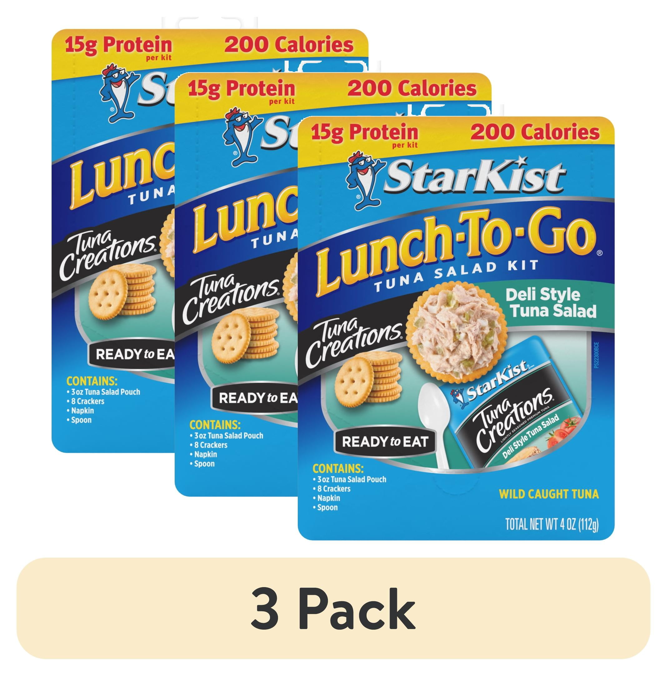 (3 pack) StarKist, Lunch To-Go, Deli Style Tuna Salad, 4.2 oz Kit ...