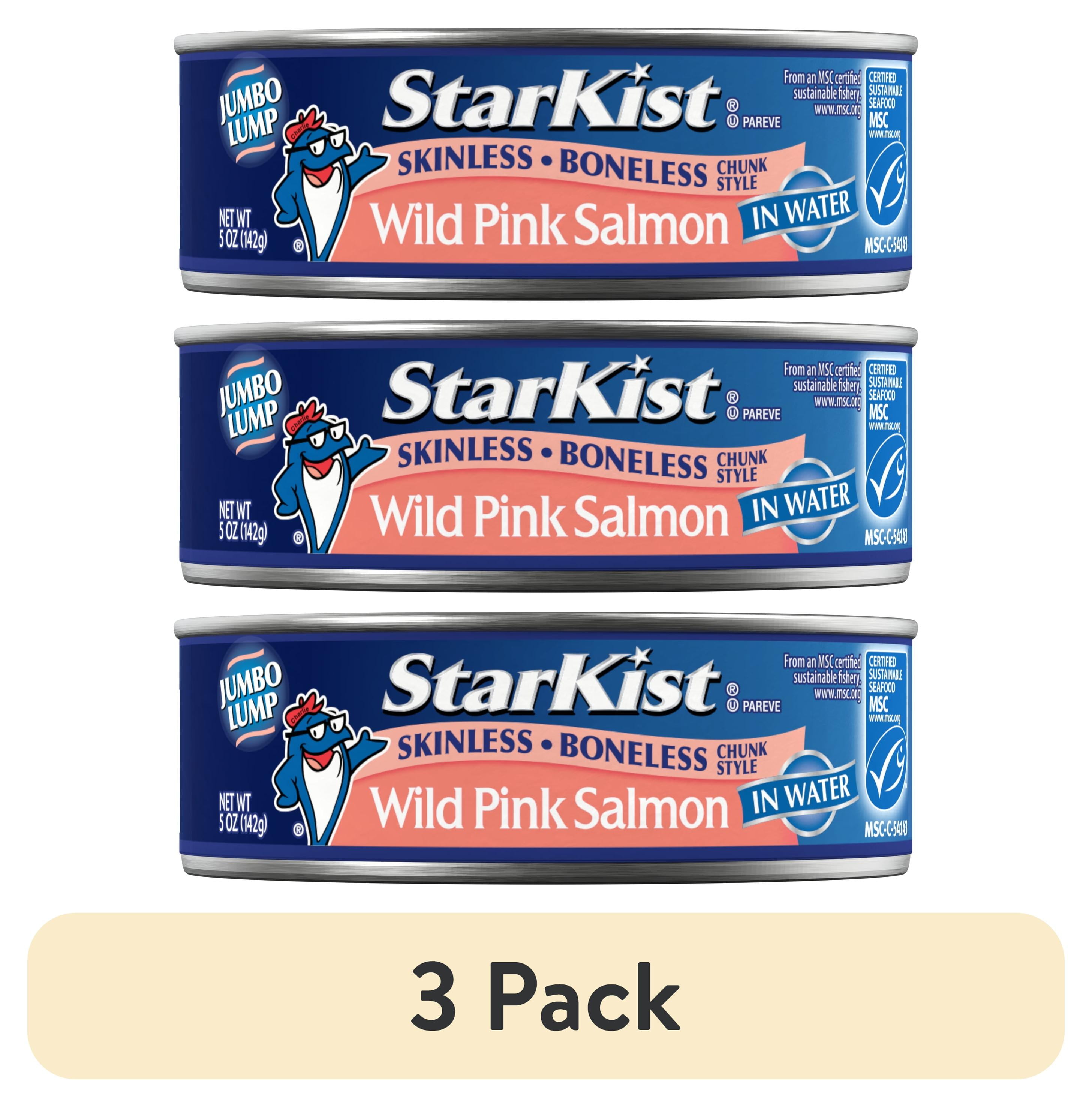 (3 pack) StarKist Jumbo Lump Wild Caught Skinless and Boneless Pink ...