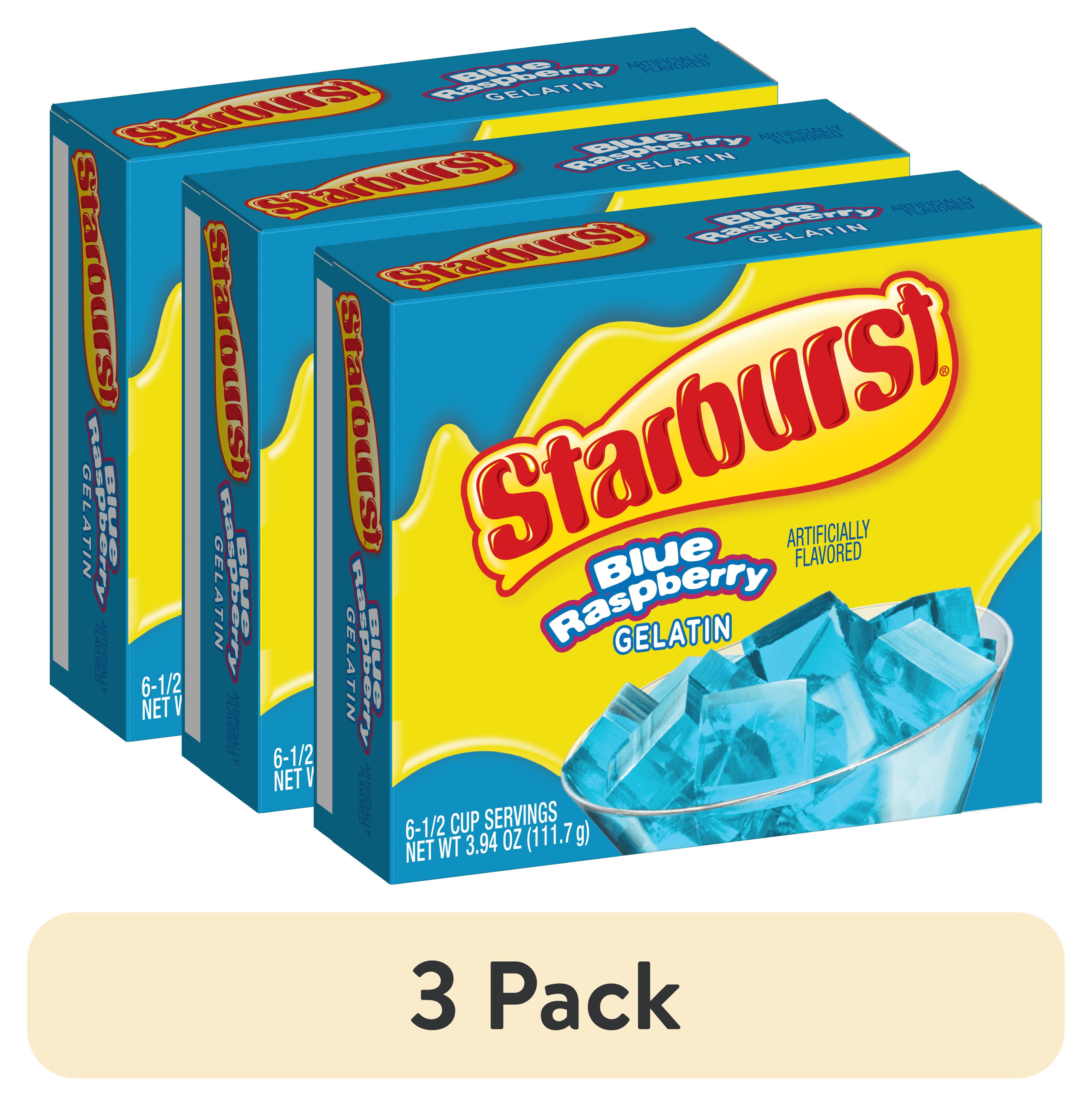 (3 pack) Starburst Blue Raspberry Gelatin Dessert Mix, Fat-free, 6 ...