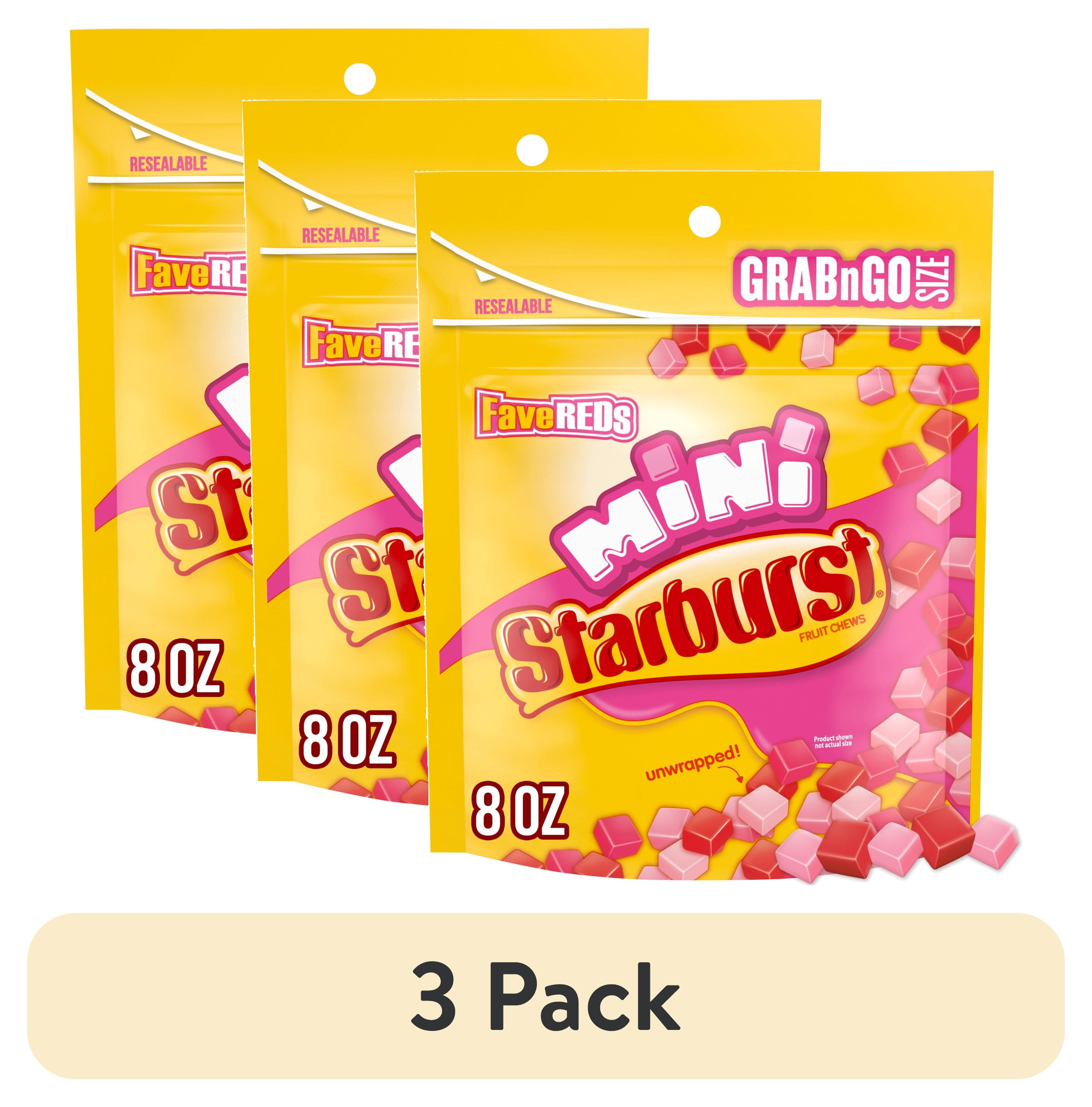 (3 pack) Starburst Favereds Minis Fruit Chewy Candy Grab N Go, 8 oz Bag ...