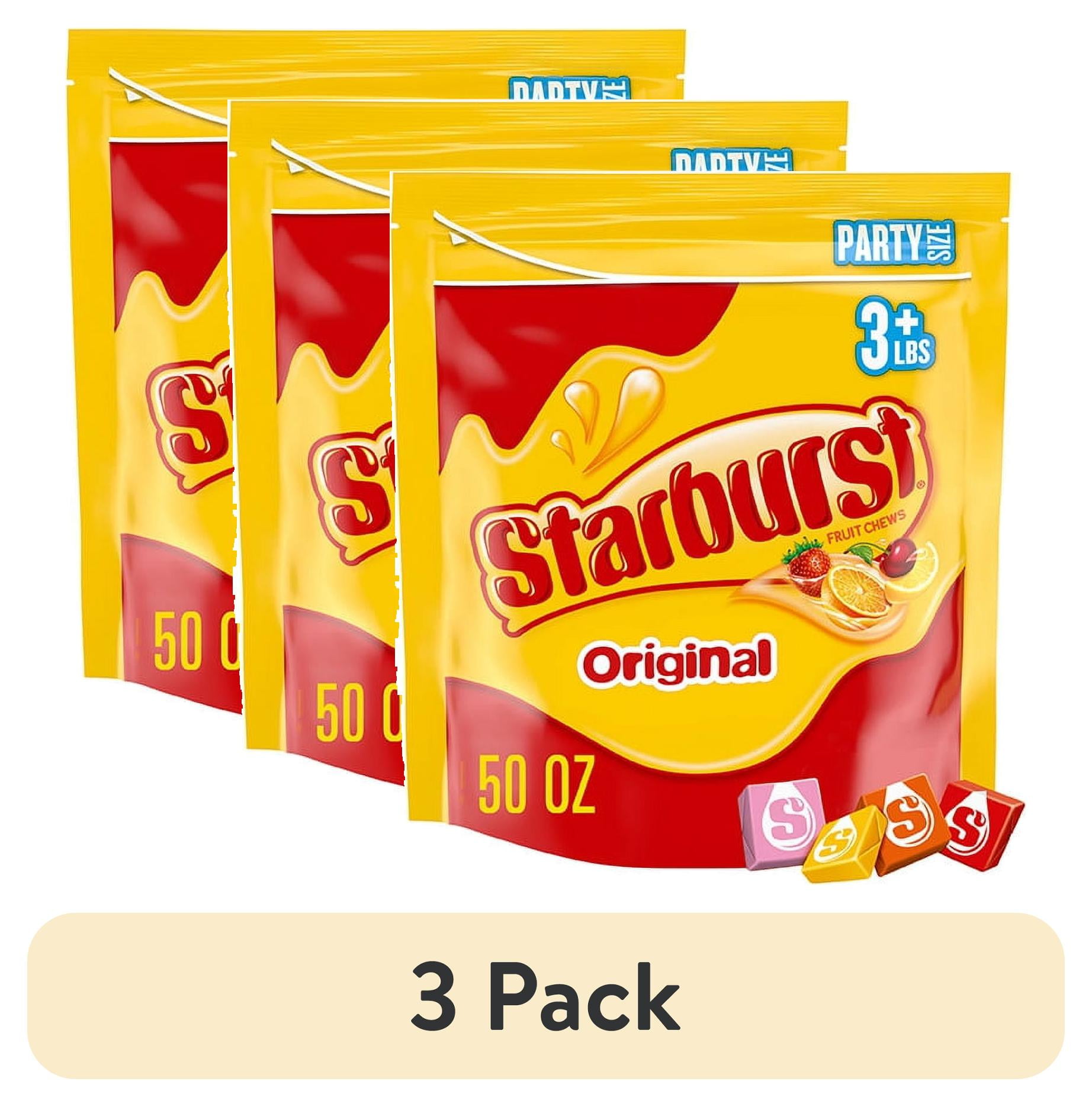 (3 pack) Starburst Original Fruit Chews Chewy Candy, Party Size - 50 oz ...