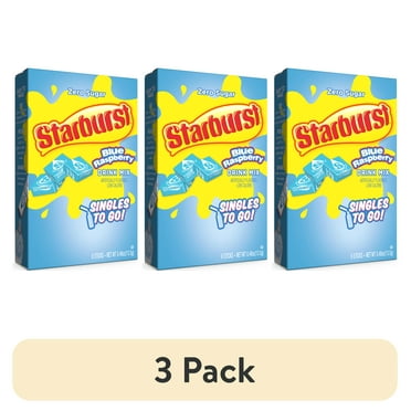 (3 pack) Starburst Zero Sugar Singles-to-Go Powdered Drink Mix, Blue ...