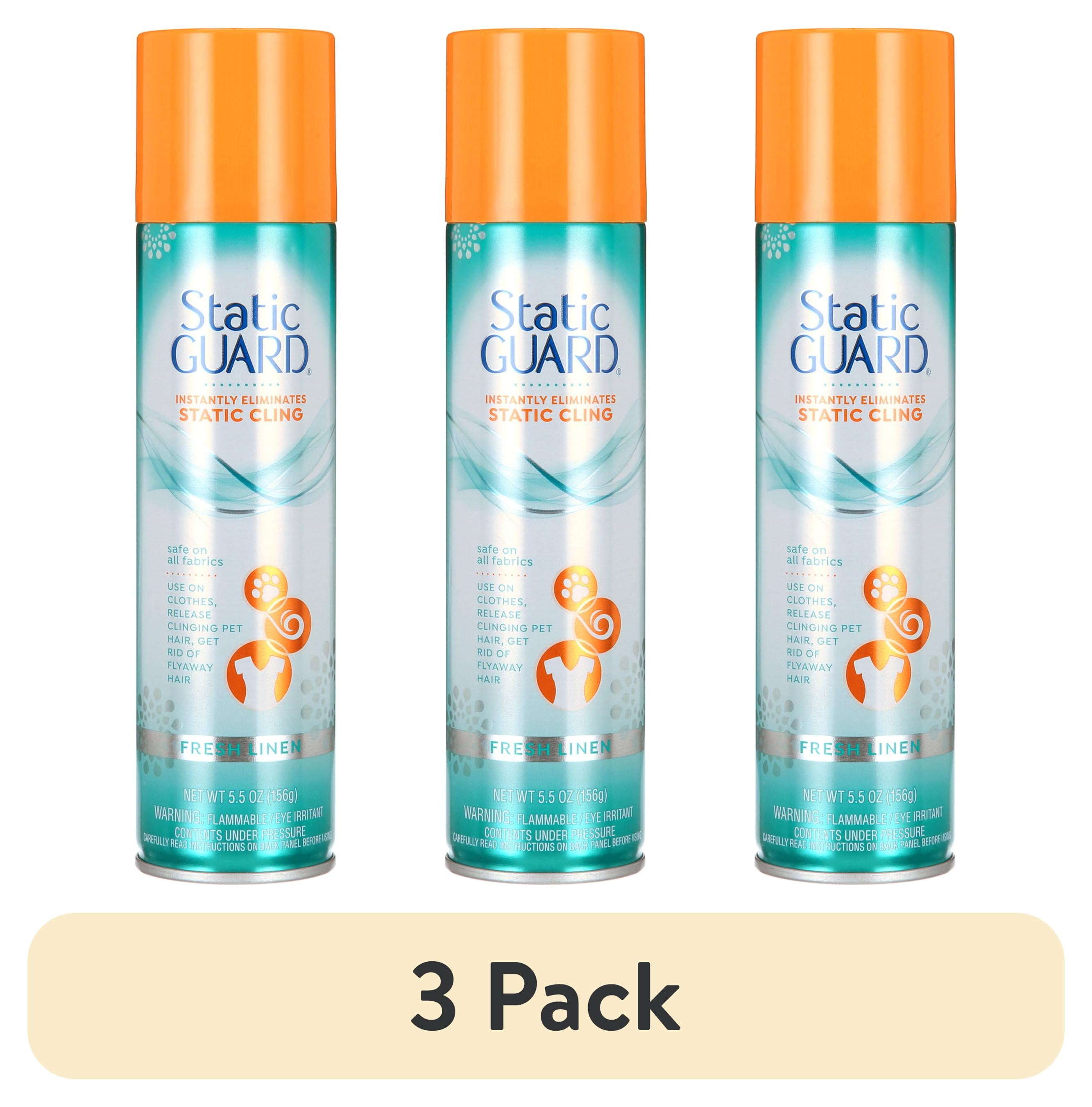 (3 pack) Static Guard Anti-Static Spray, Fresh Linen Scent, 5.5 oz ...